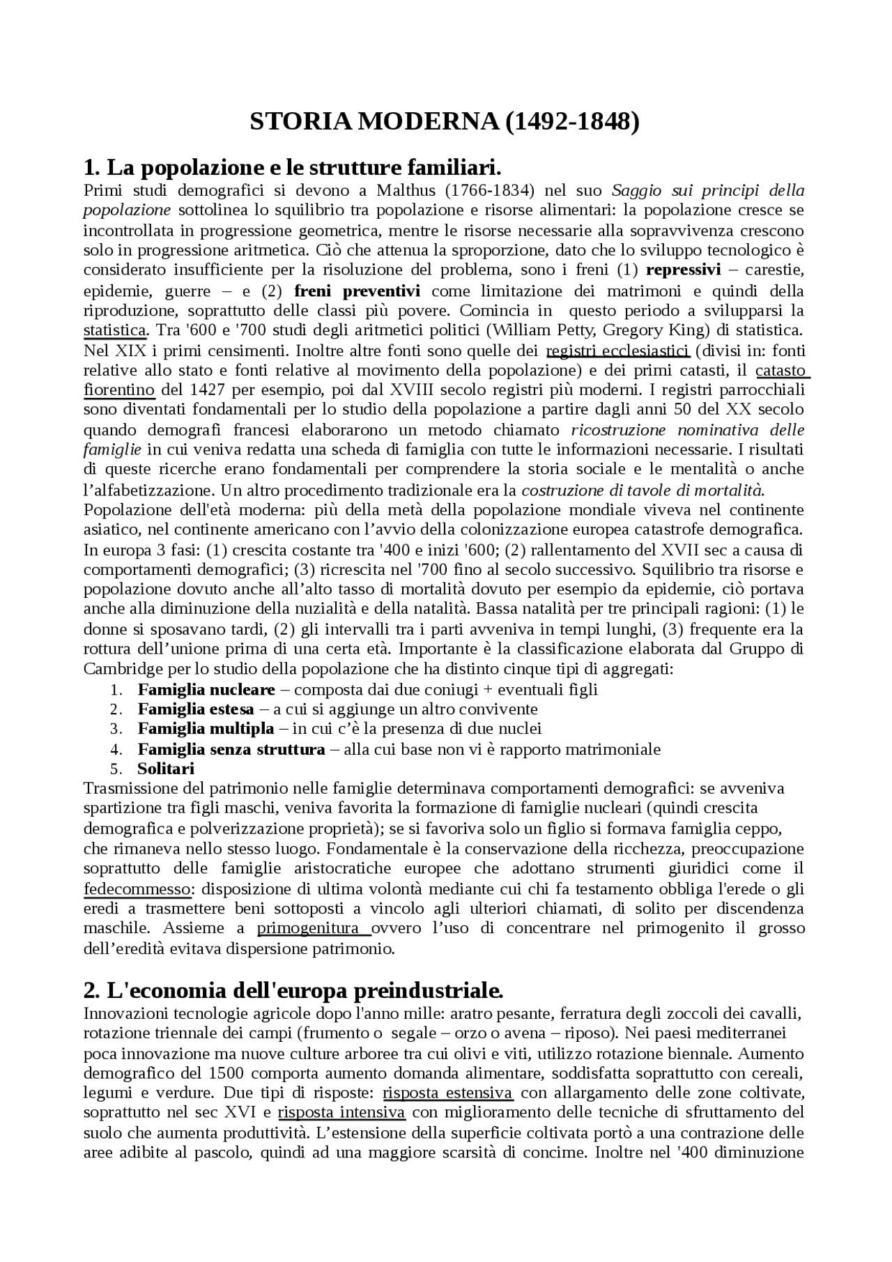 Riassunto Manuale Storia Moderna 1492 1848 Di Carlo Capra Docsity