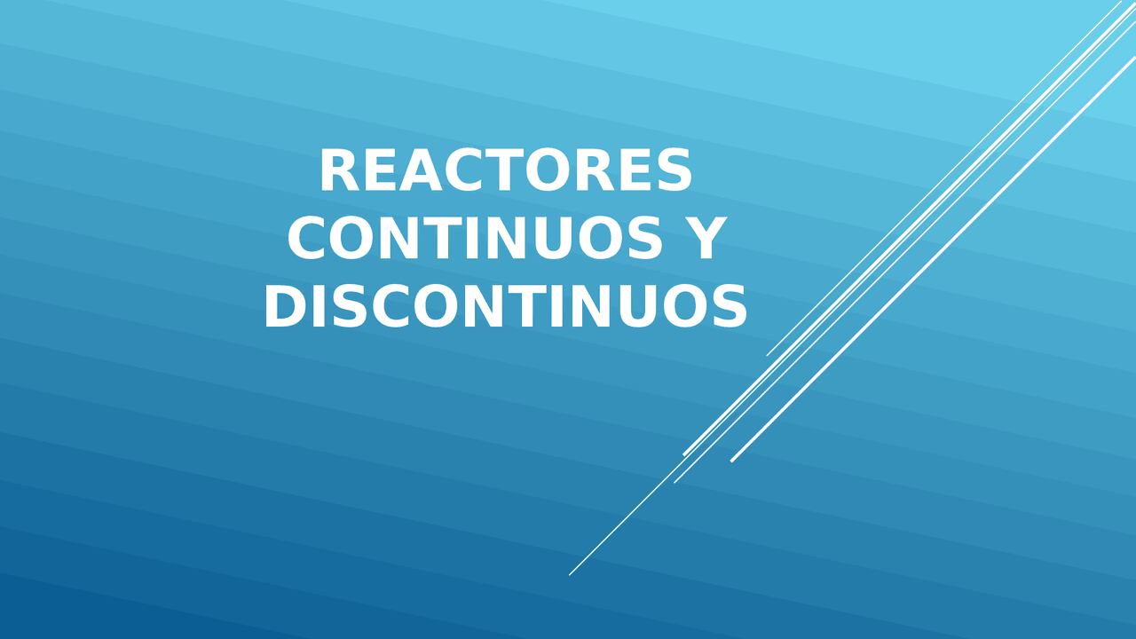 Tipos de reactores, reactores continuos y discontinuos y problemas | Diapositivas de Química ...