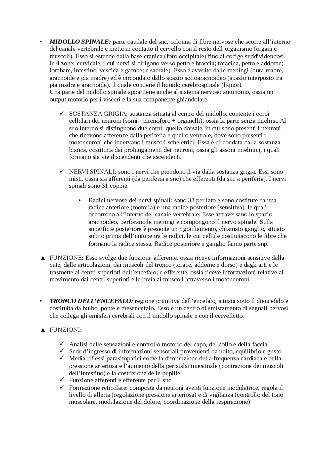 Fondamenti Neurobiologici Docsity