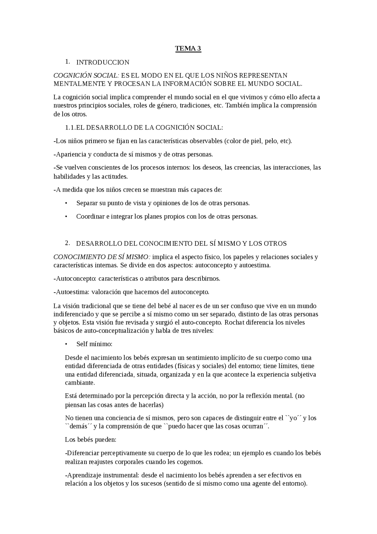 Tema 3 Desarrollo Social Docsity