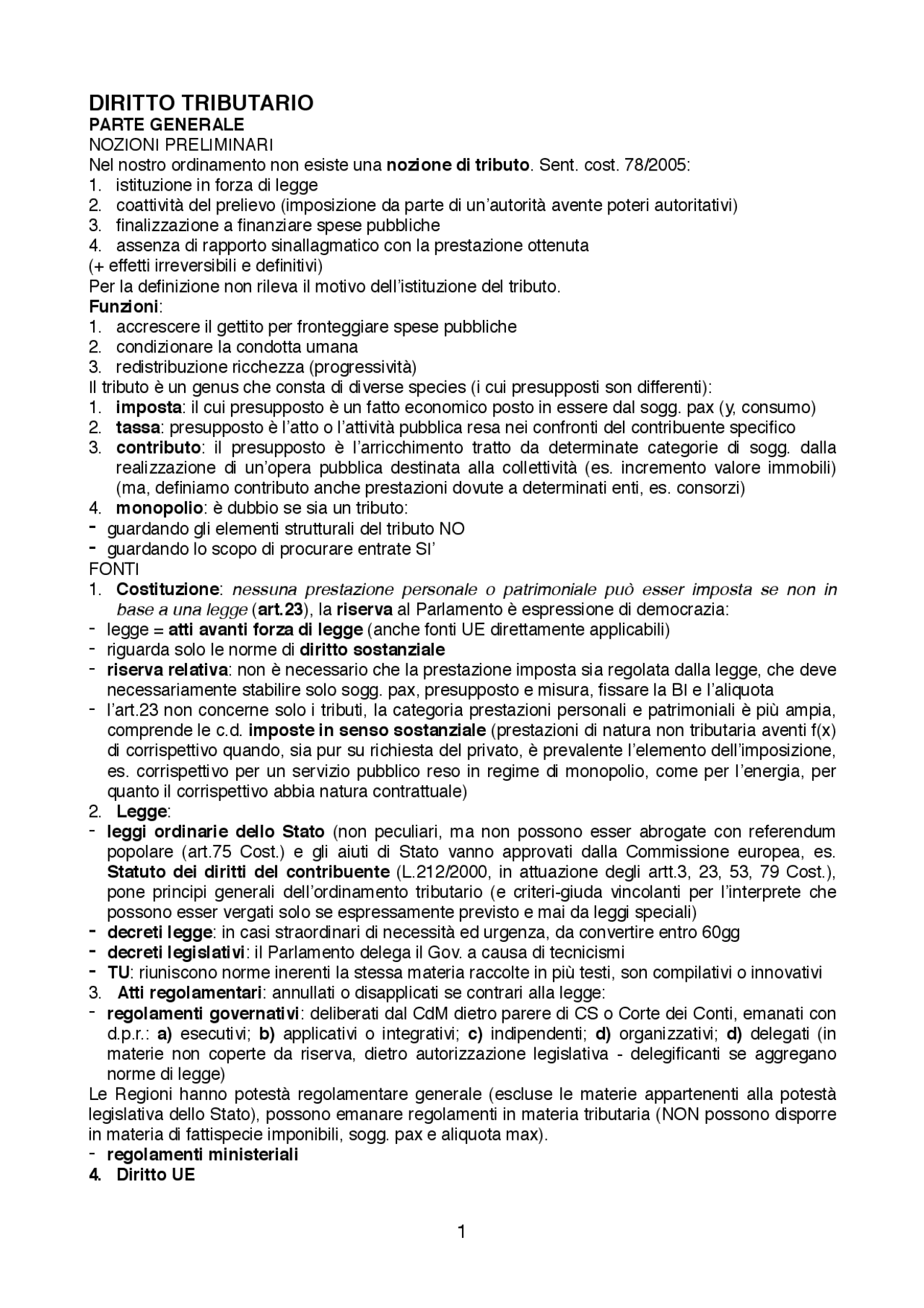 Schemi Di Diritto Tributario Docsity