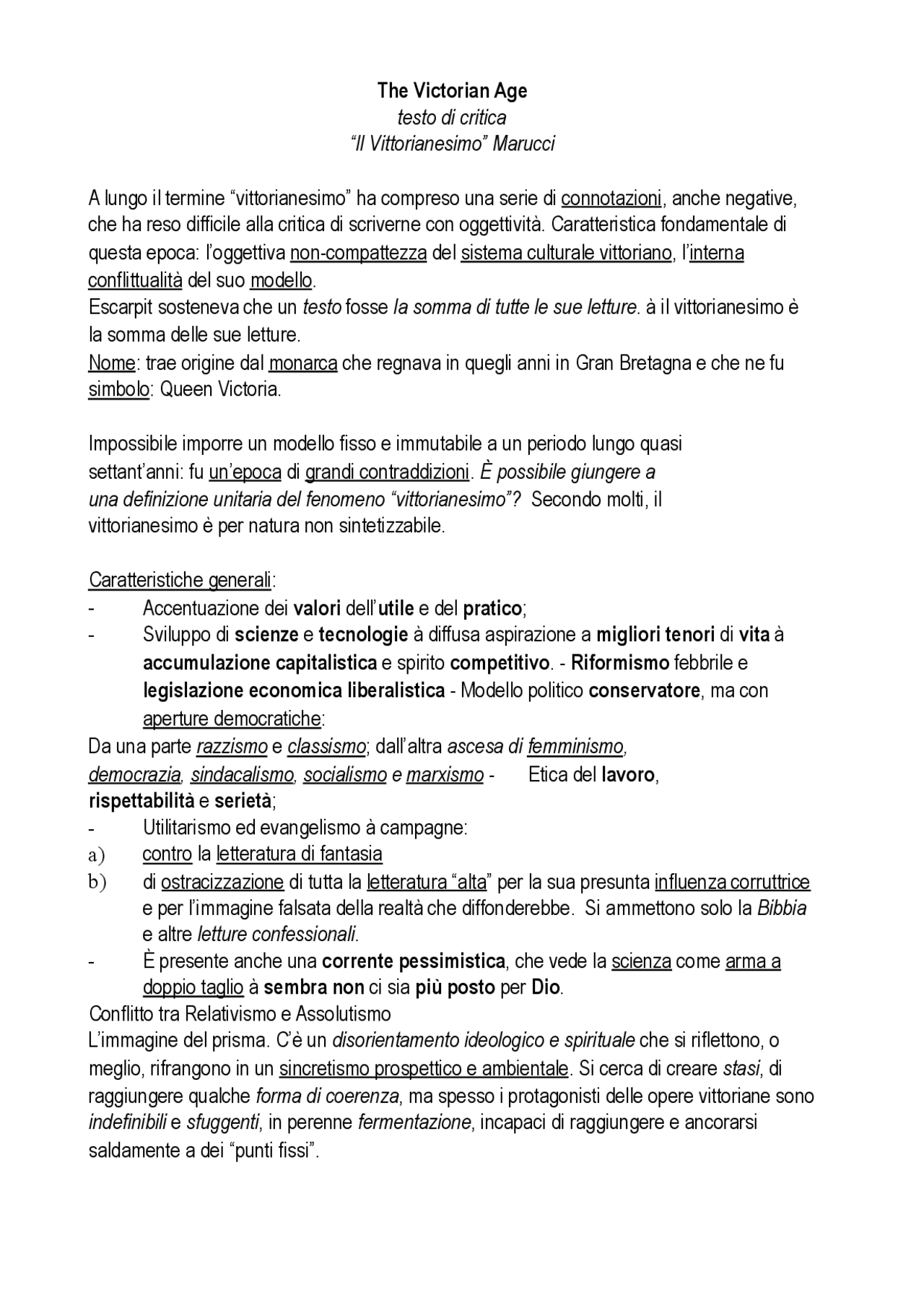 Letteratura Inglese 2 Reggiani Docsity