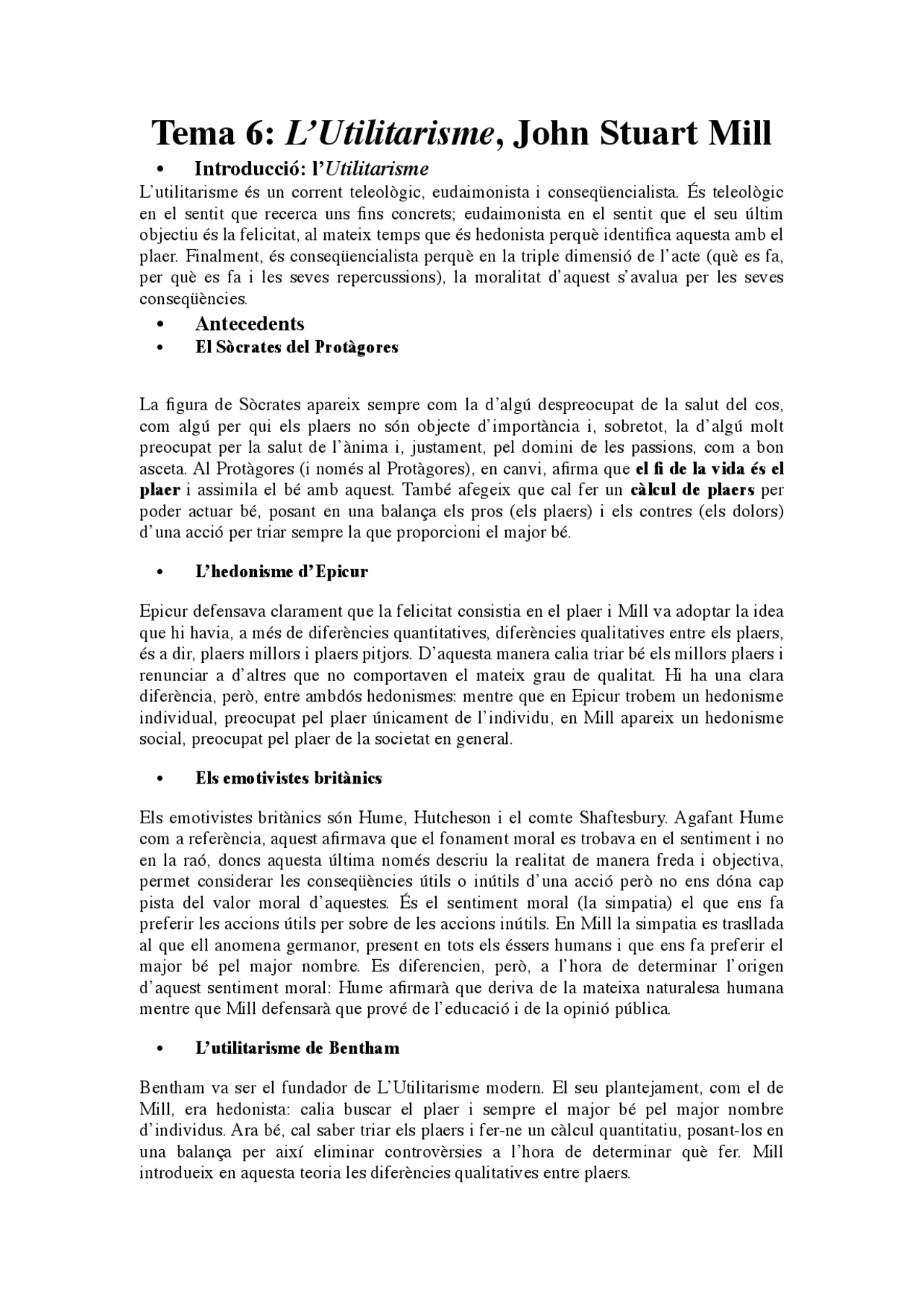 John Stuart Mill - Ética - Docsity