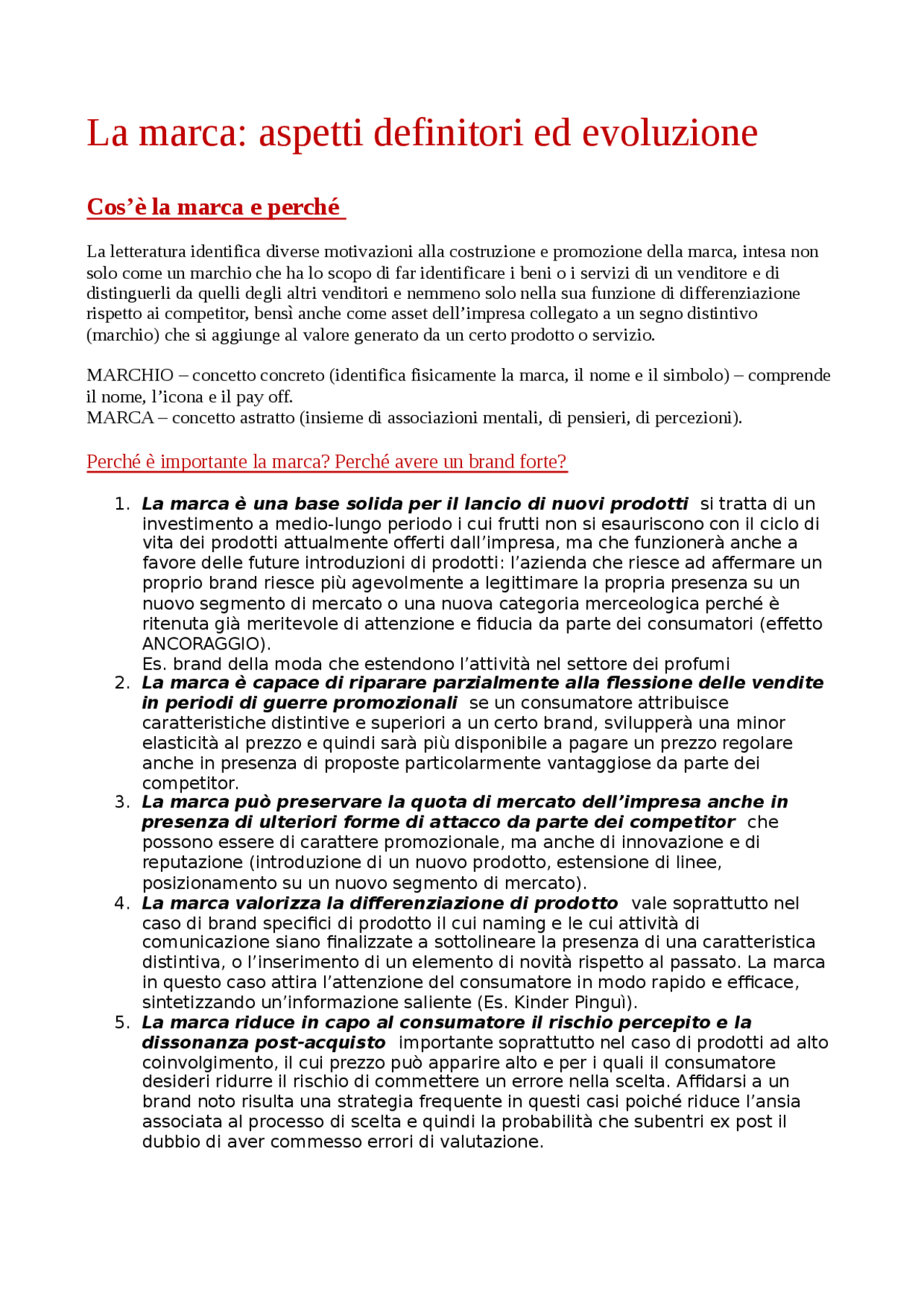 Riassunto Del Libro Brand Communication Docsity
