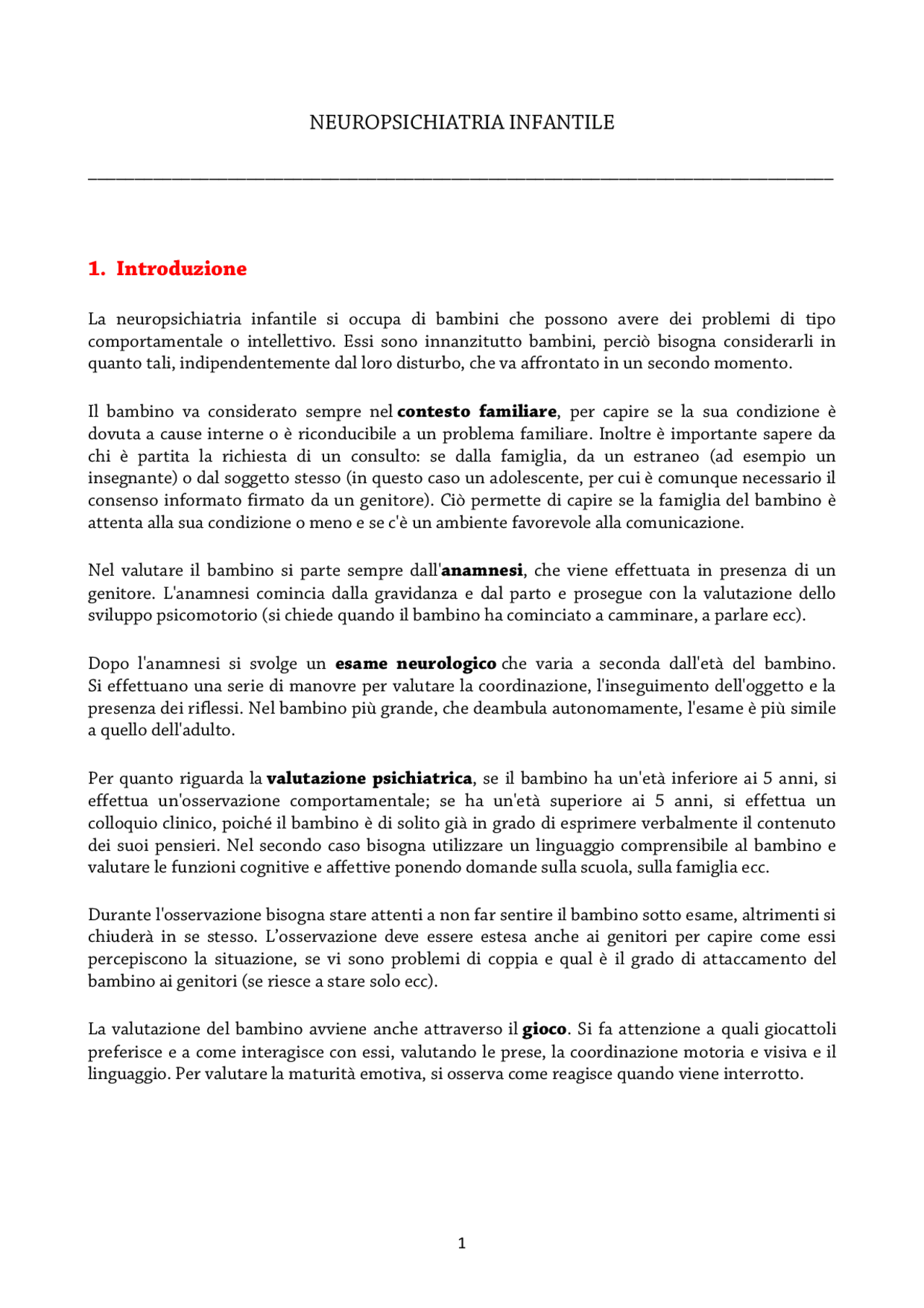 Lessenziale Di Neuropsichiatria Infantile Docsity