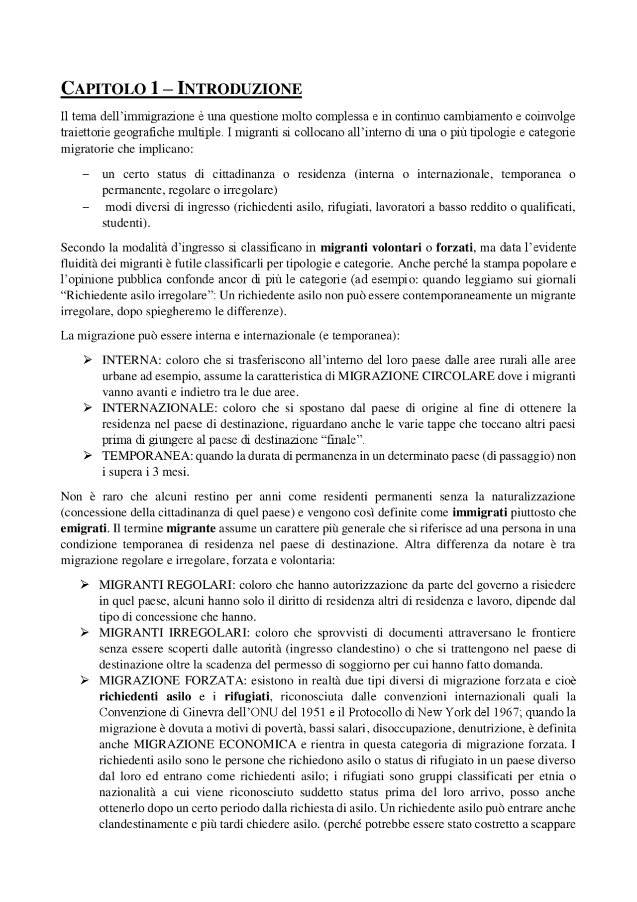 Migrazioni Samers Carocci 2012 Riassunto Docsity