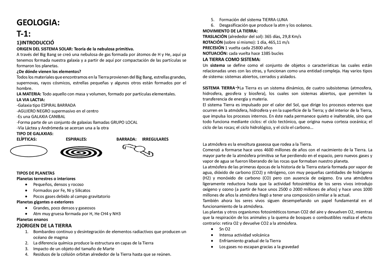 Apunts Geologia De Ciencies Ambiental Docsity