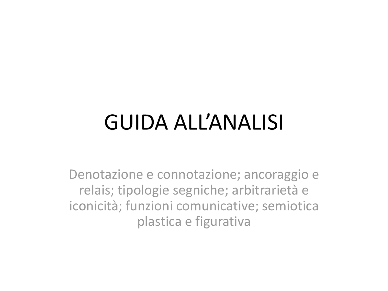 Semiotica Del Testo Prima Lezione Dispense Di Semiotica Docsity