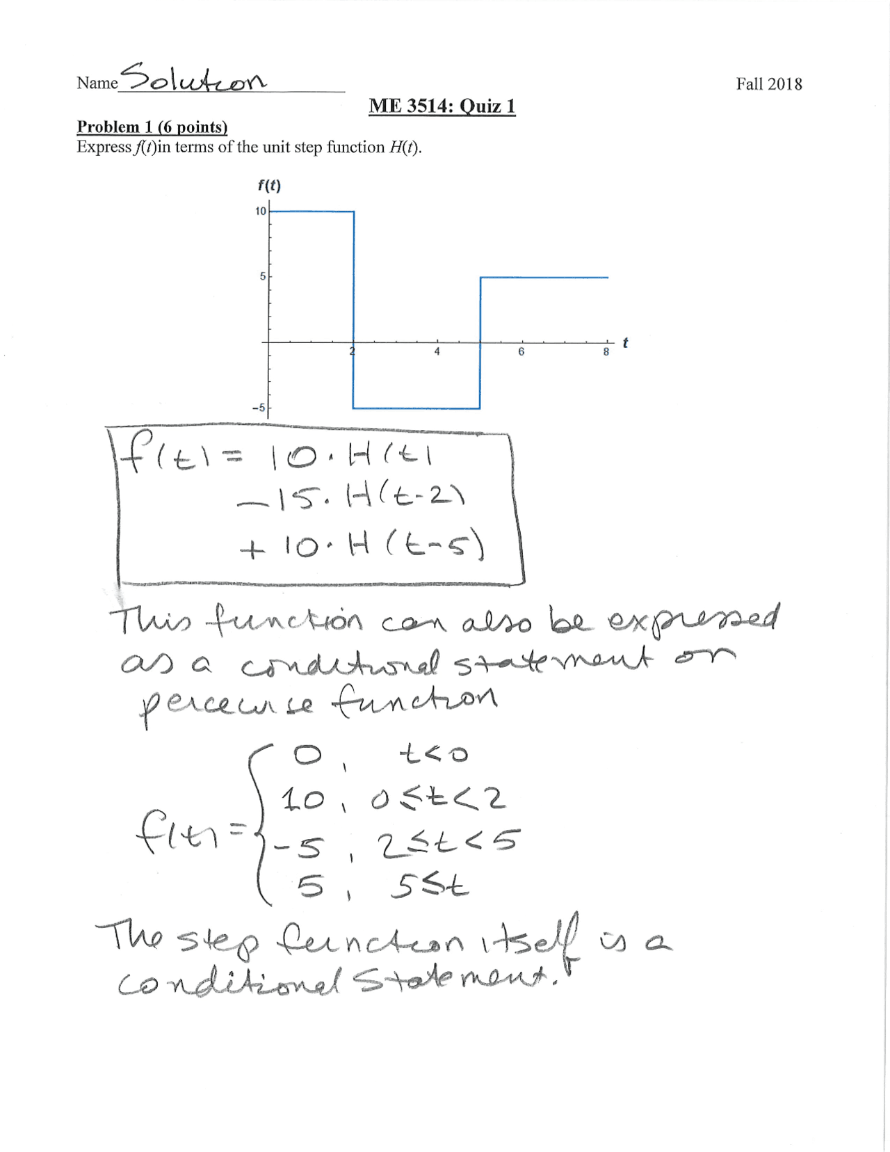 3 Problems with Solution of System Dynamics - Quiz 1 | ME 3514 - Docsity