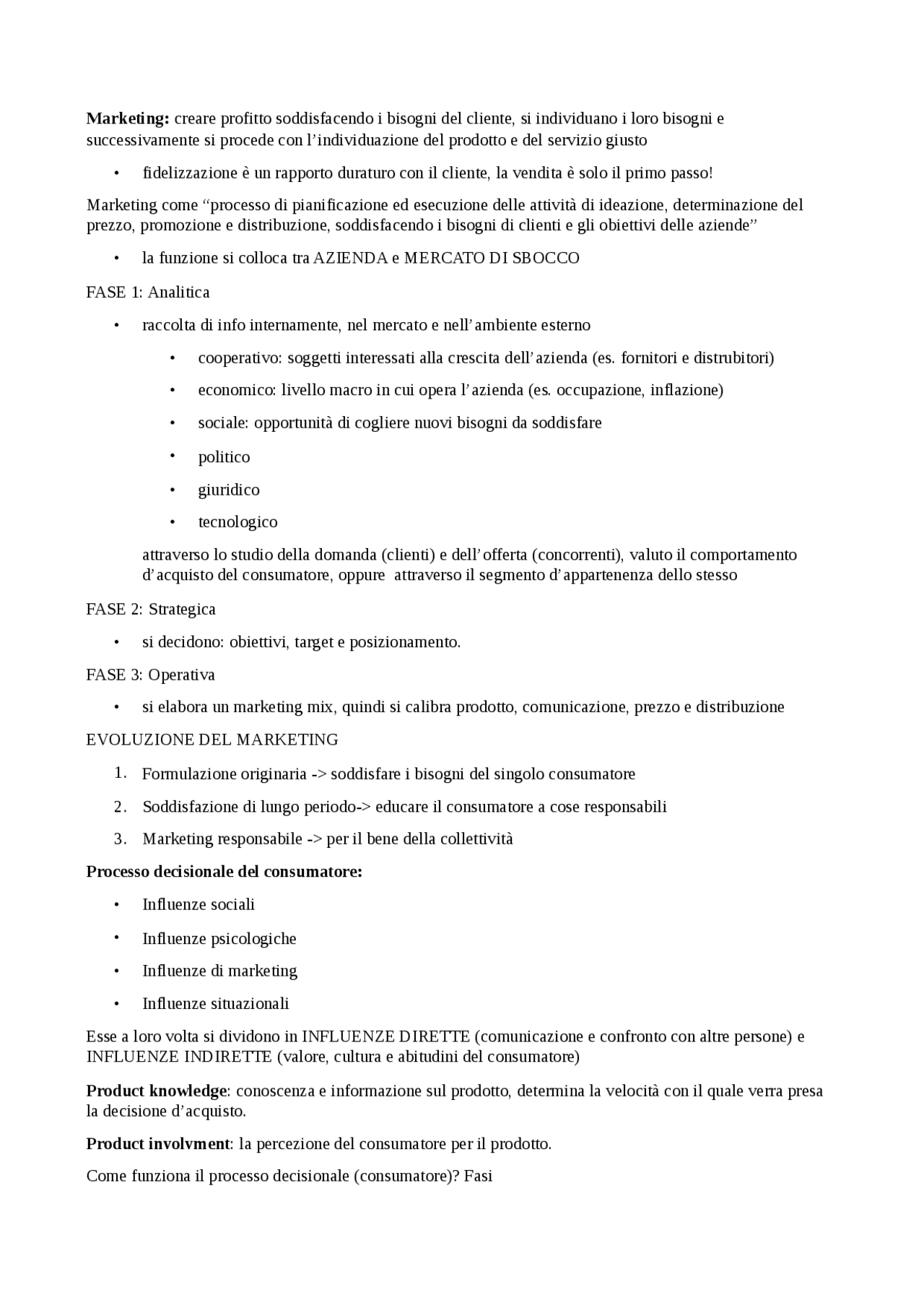 Marketing Innovazione Sostenibilità Docsity
