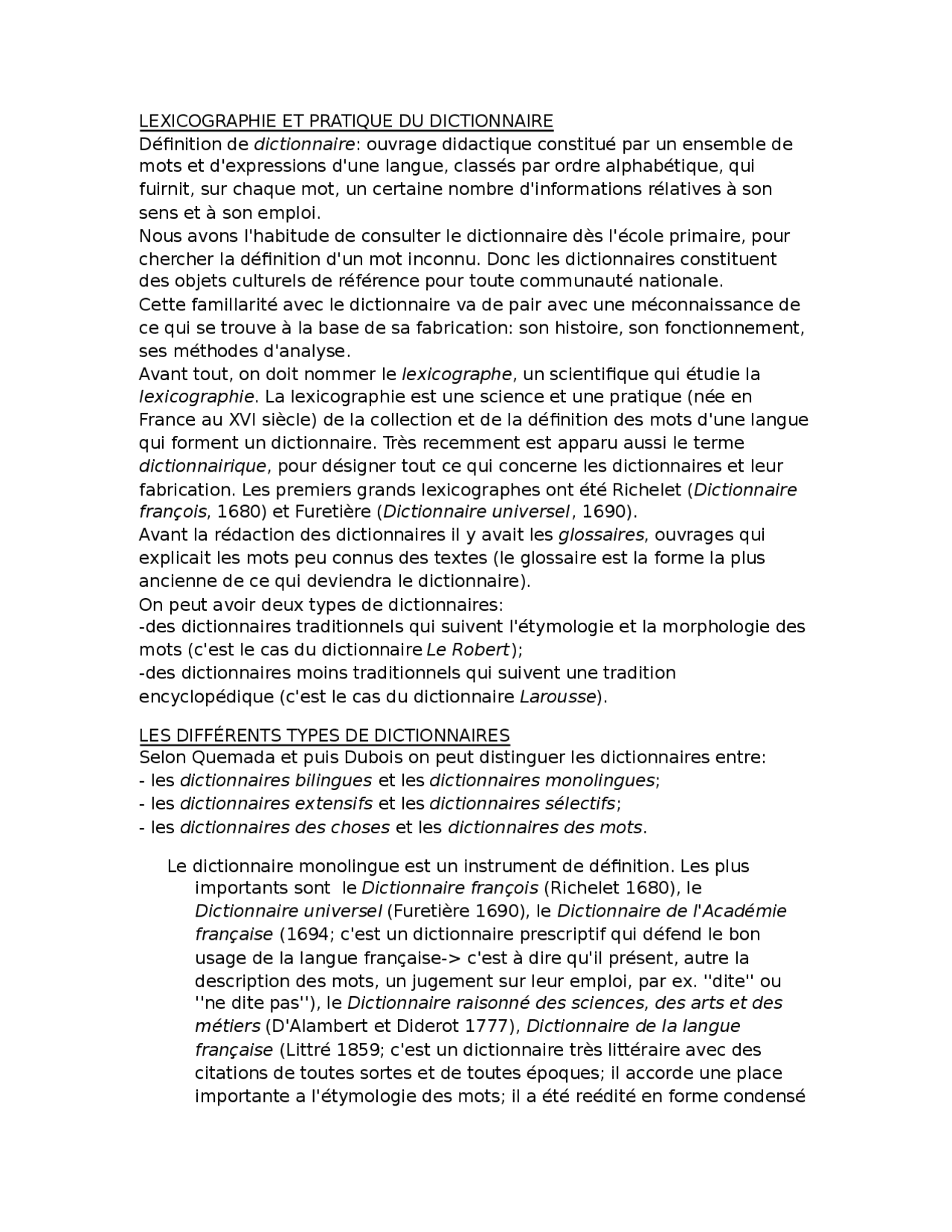 Linguistica Francese Docsity