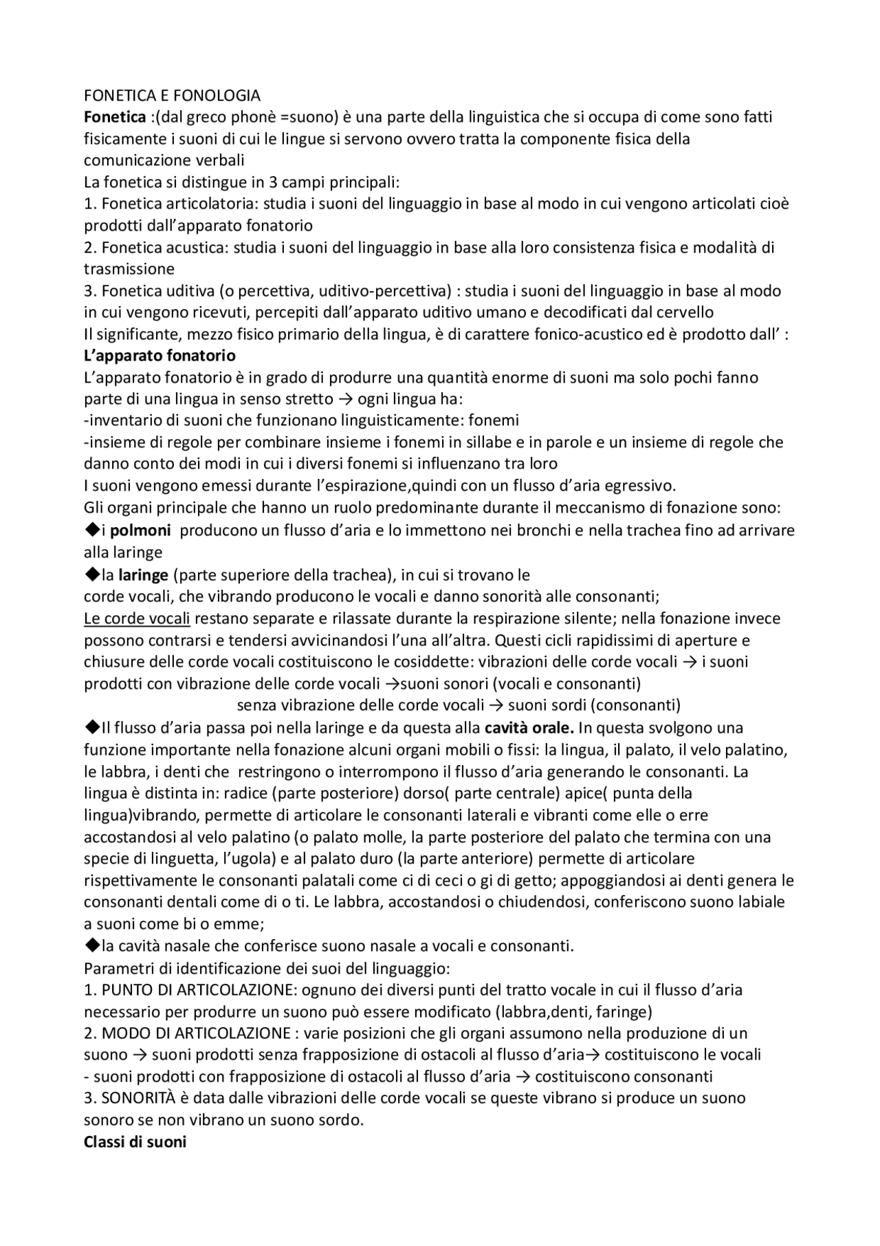 Fonetica E Fonologia Docsity