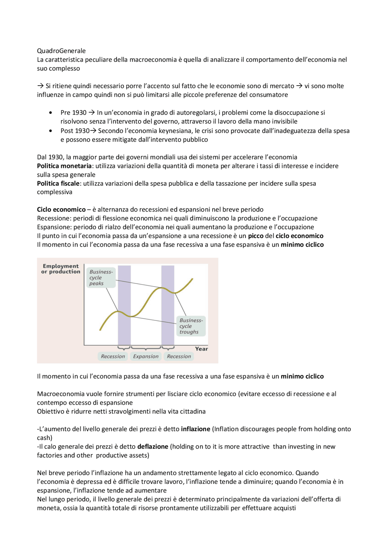 Riassunto Completo Macroeconomia Unito Docsity
