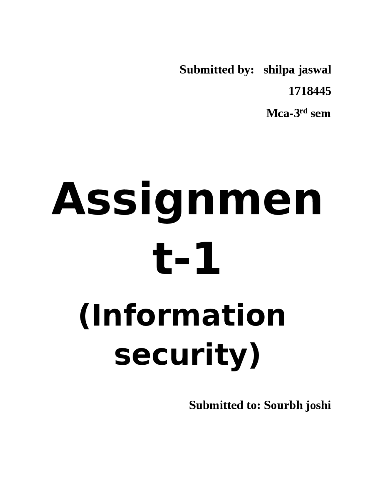 Information Security Docsity