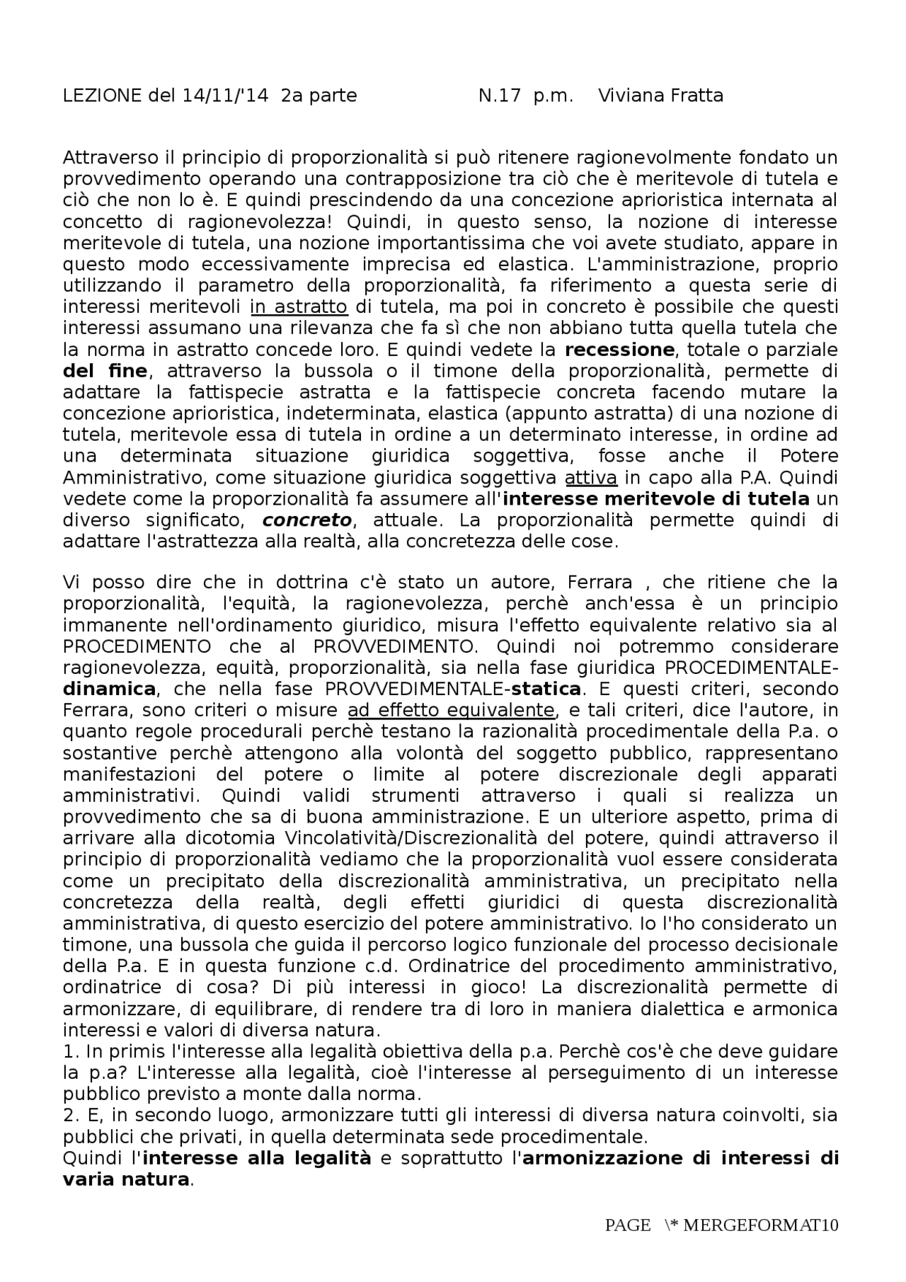 Lezione Diritto Amministrativo Proporzionalità Docsity
