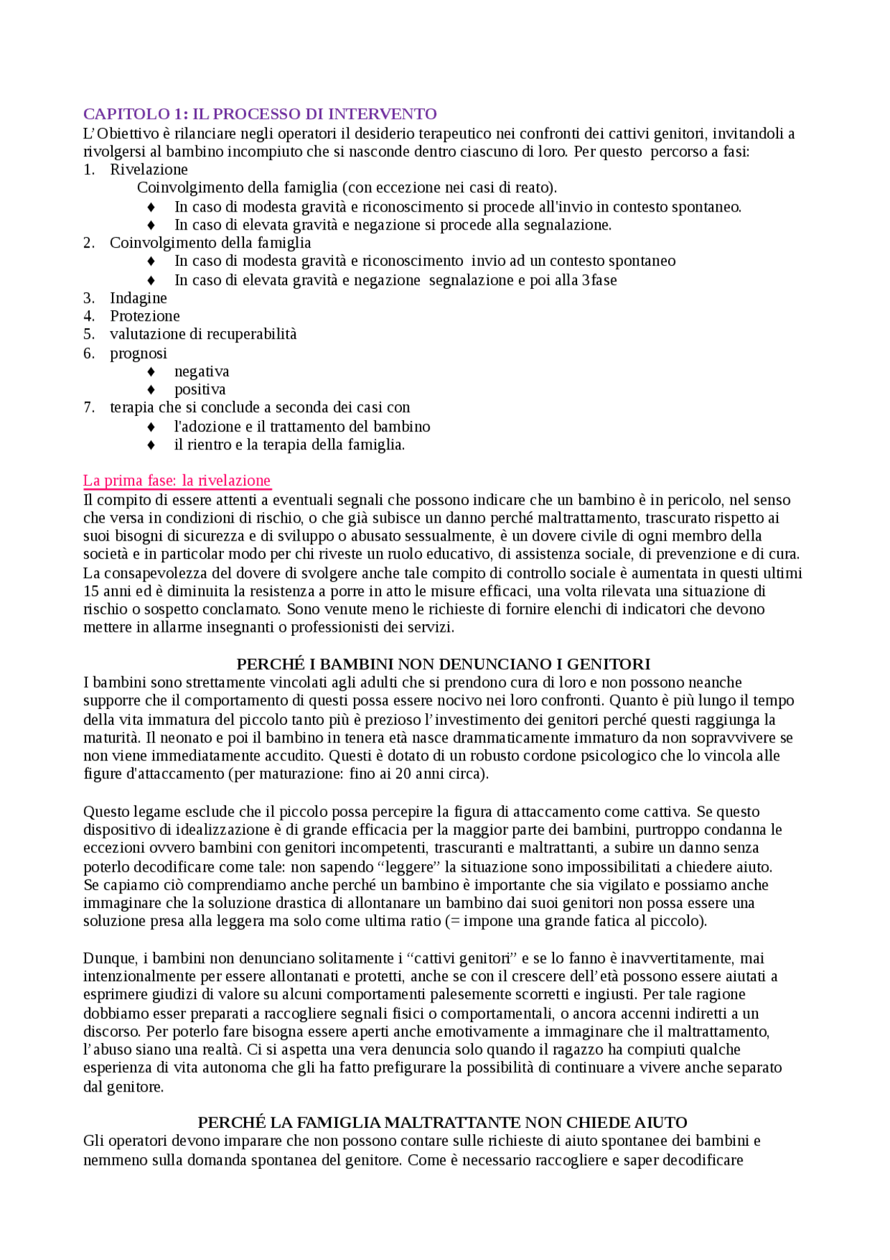 Cattivi Genitori Riassunto Docsity
