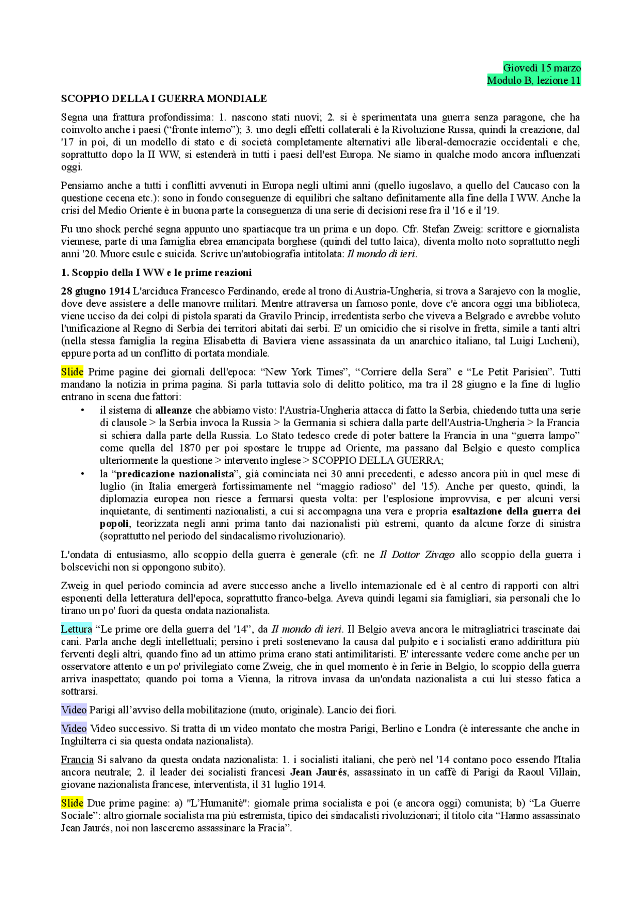 Appunti Corso Zanini Modulo B Appunti Di Storia Docsity