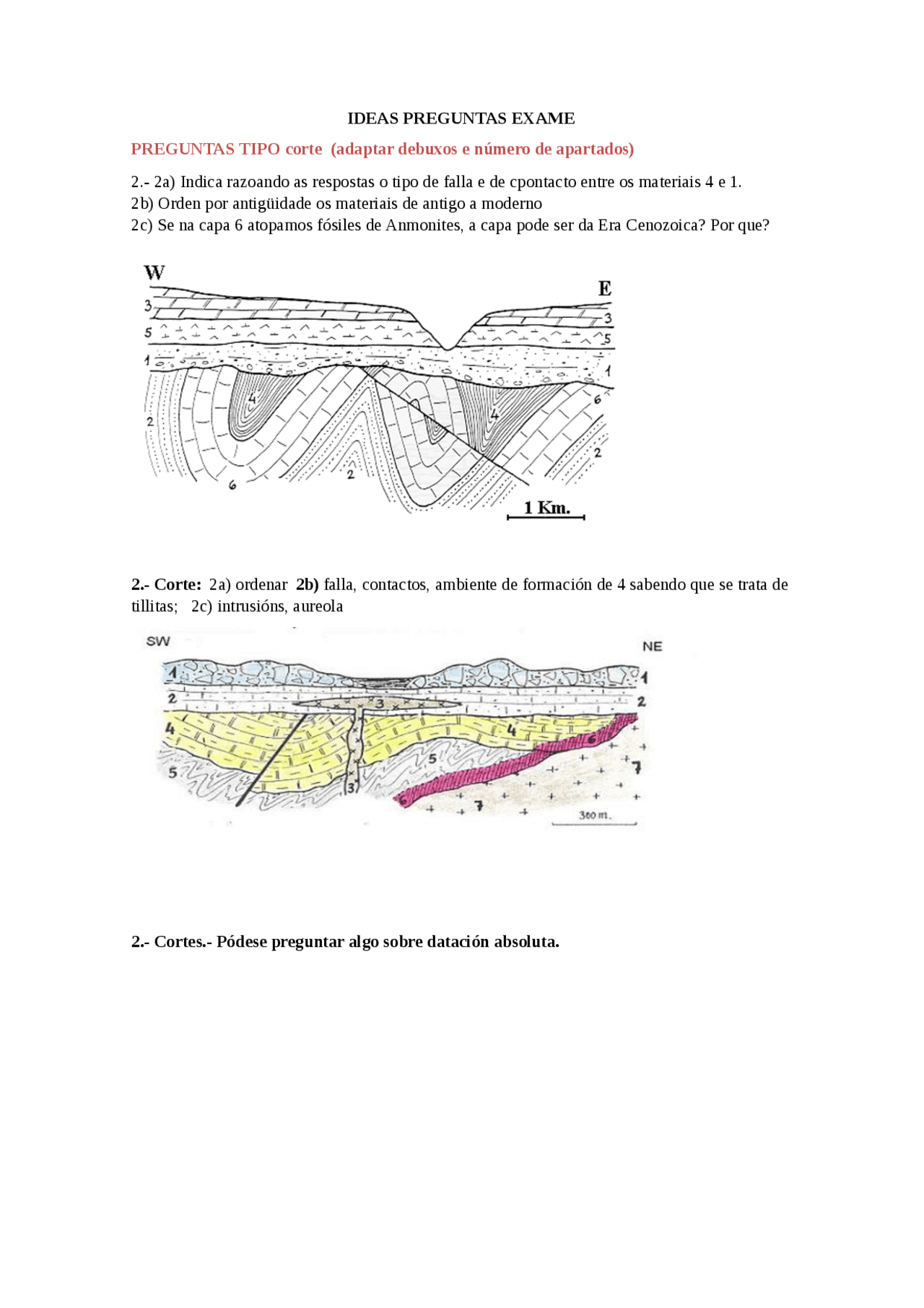 Ejercicios Geología Para Alumnado Docsity