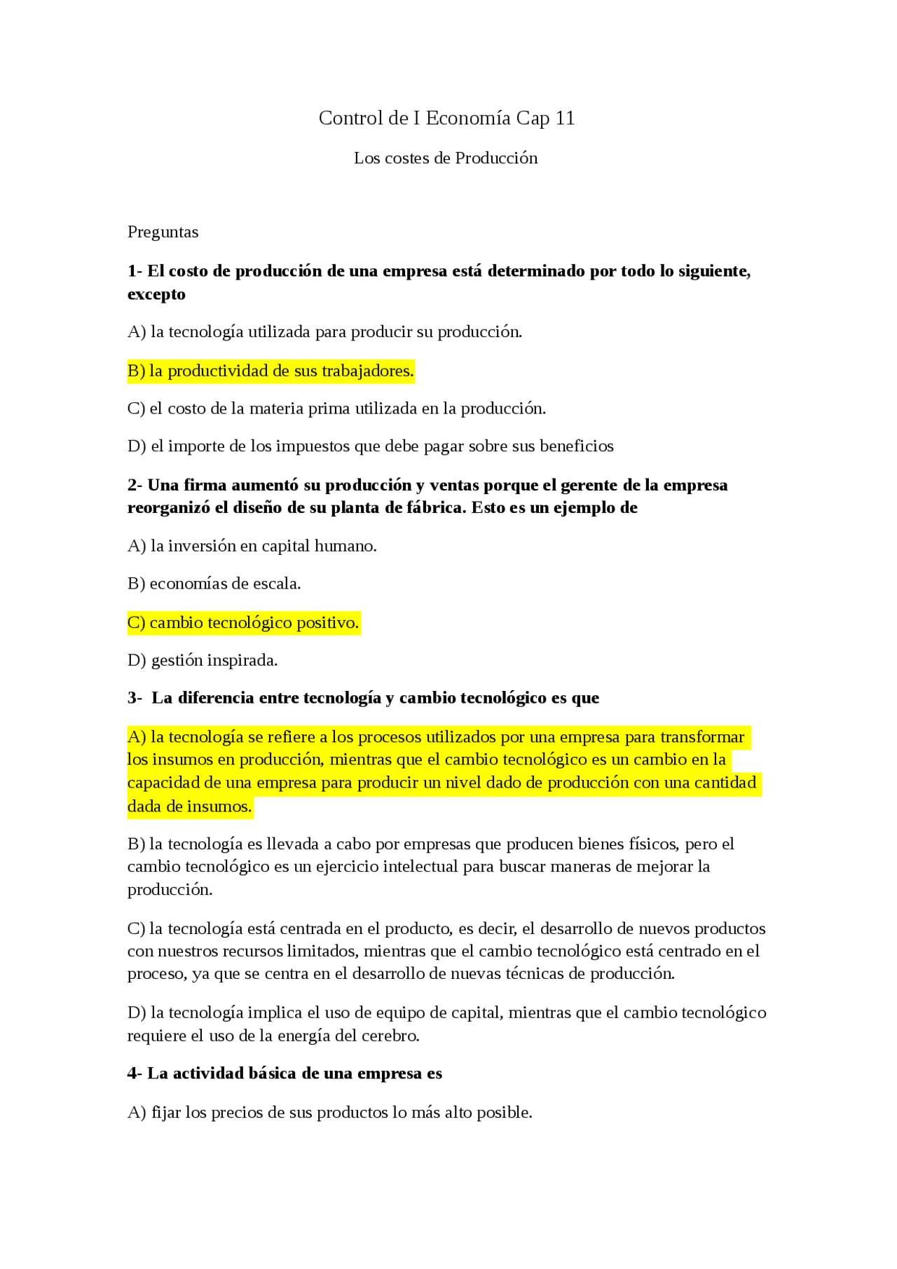 Test EconomÍa Resuelto Docsity