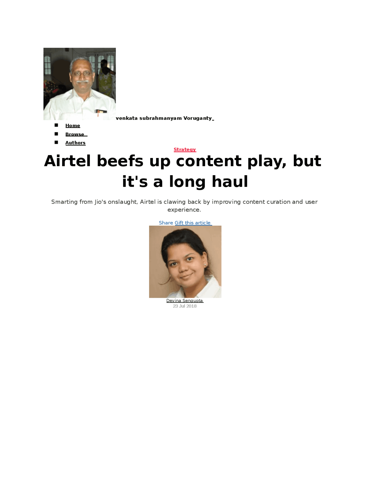 Airtel Starts Video Streaming Service Docsity