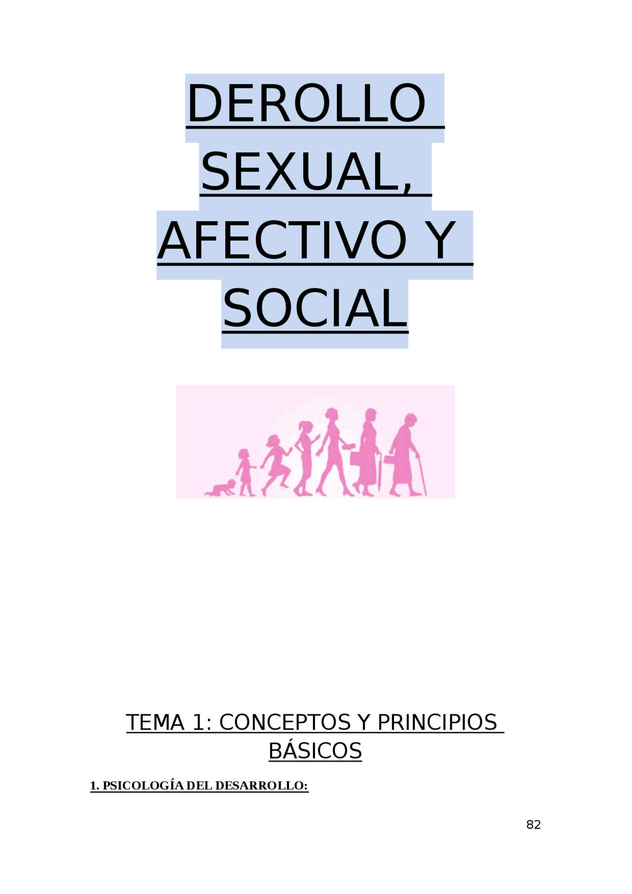 Apuntes Psicología Del Desarrollo Sexual Afectivo Y Social Docsity