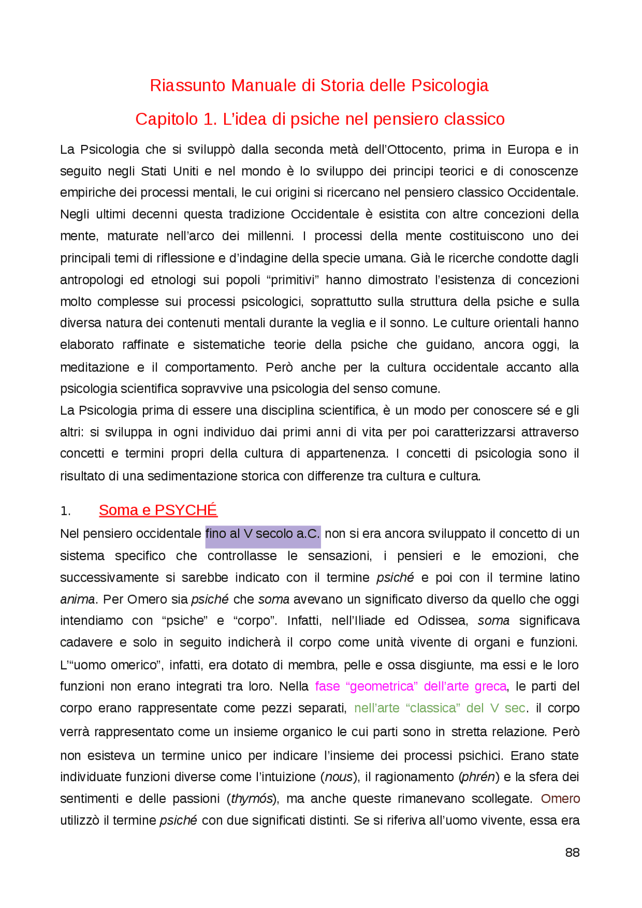Manuale Di Storia Delle Scienze Psicologiche Di Mecacci Docsity