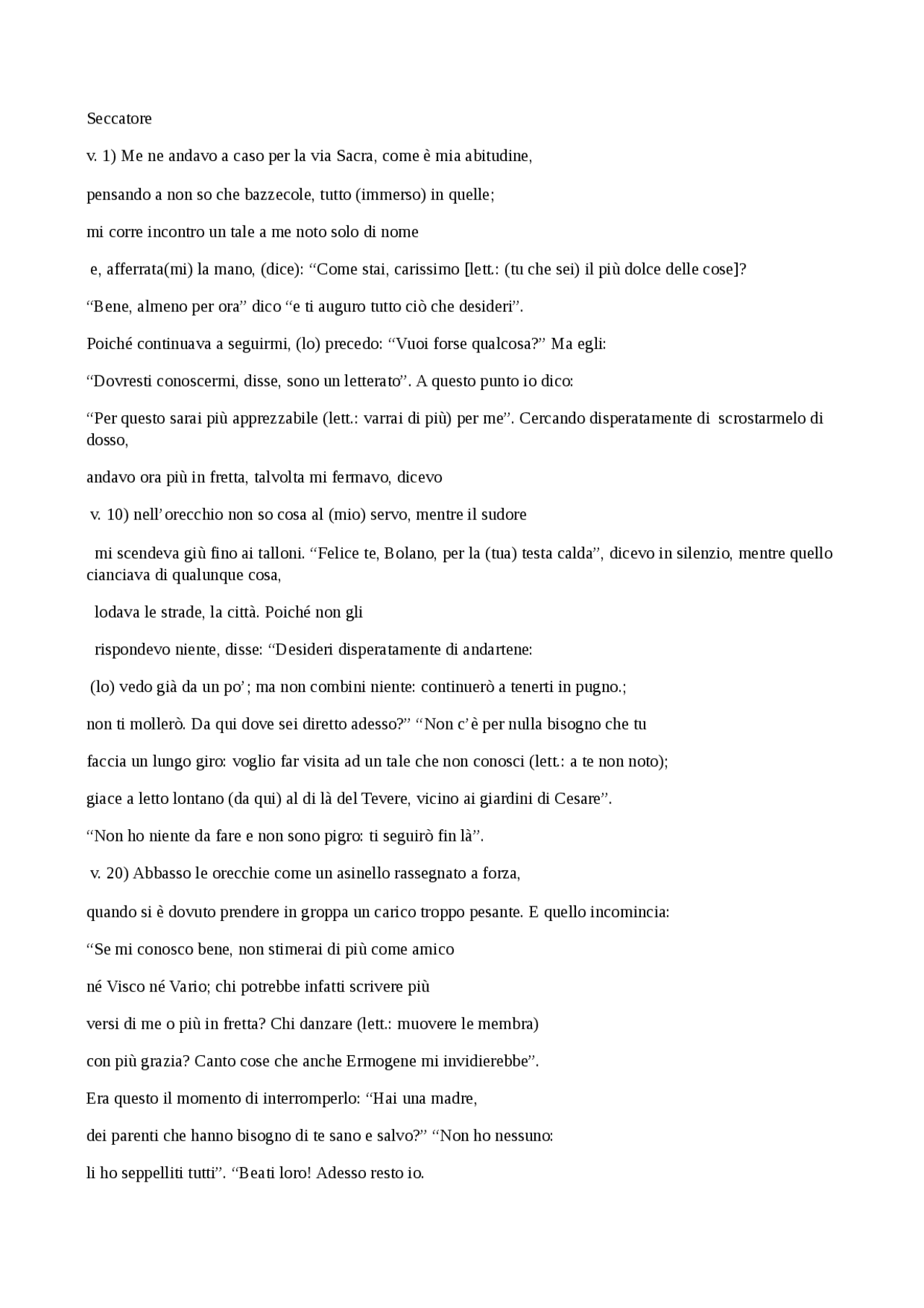 Ottimi Appunti Di Latino Docsity