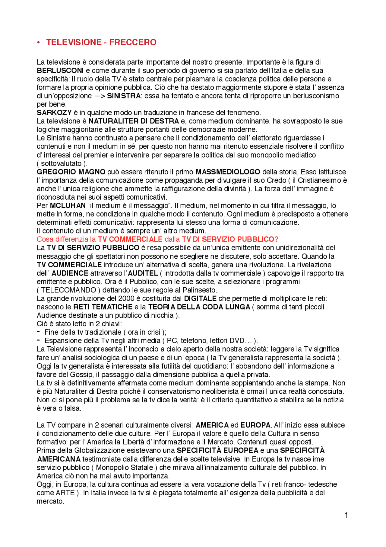 Riassunto Del Libro Televisione Docsity