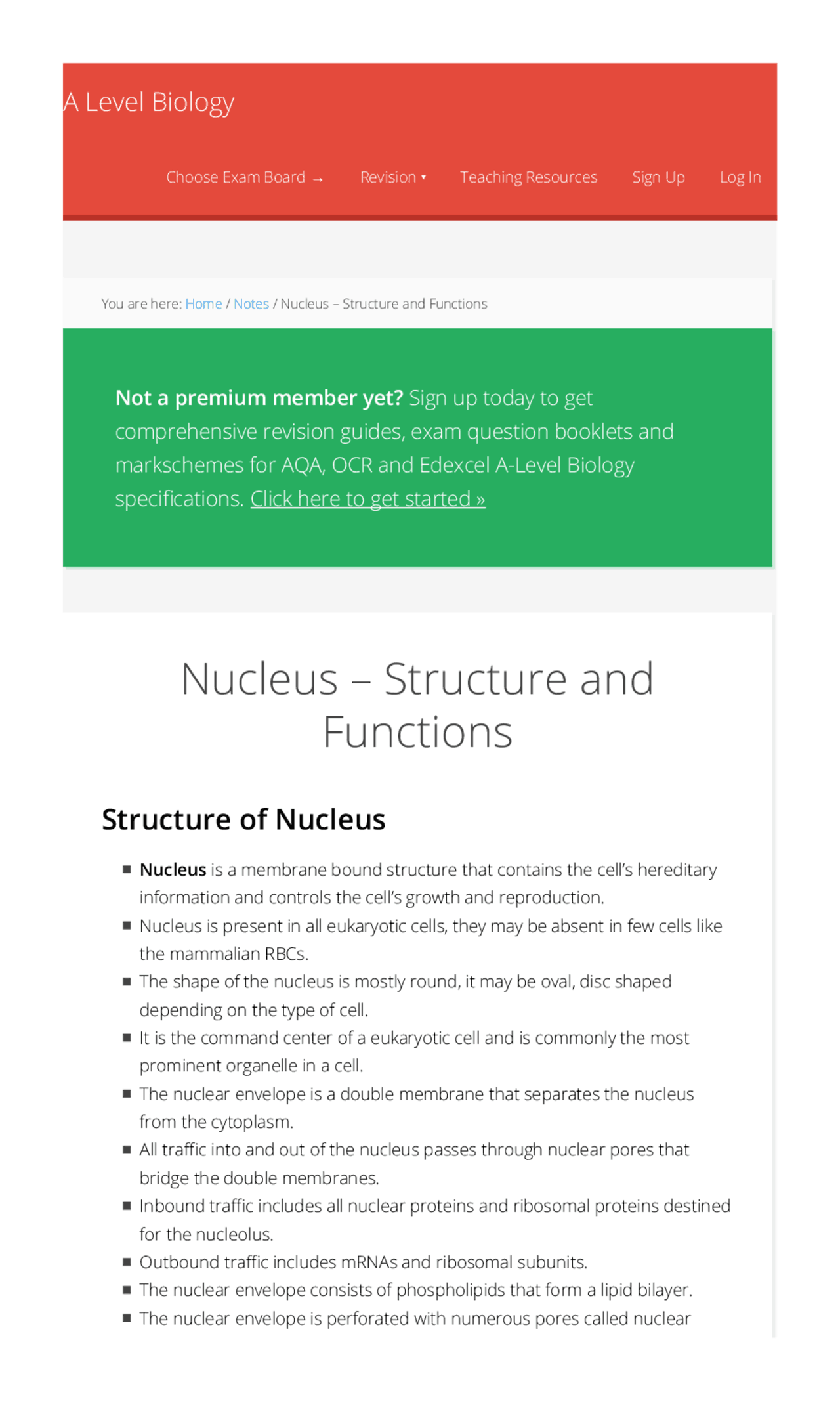 Nucleus struture nd function - Docsity