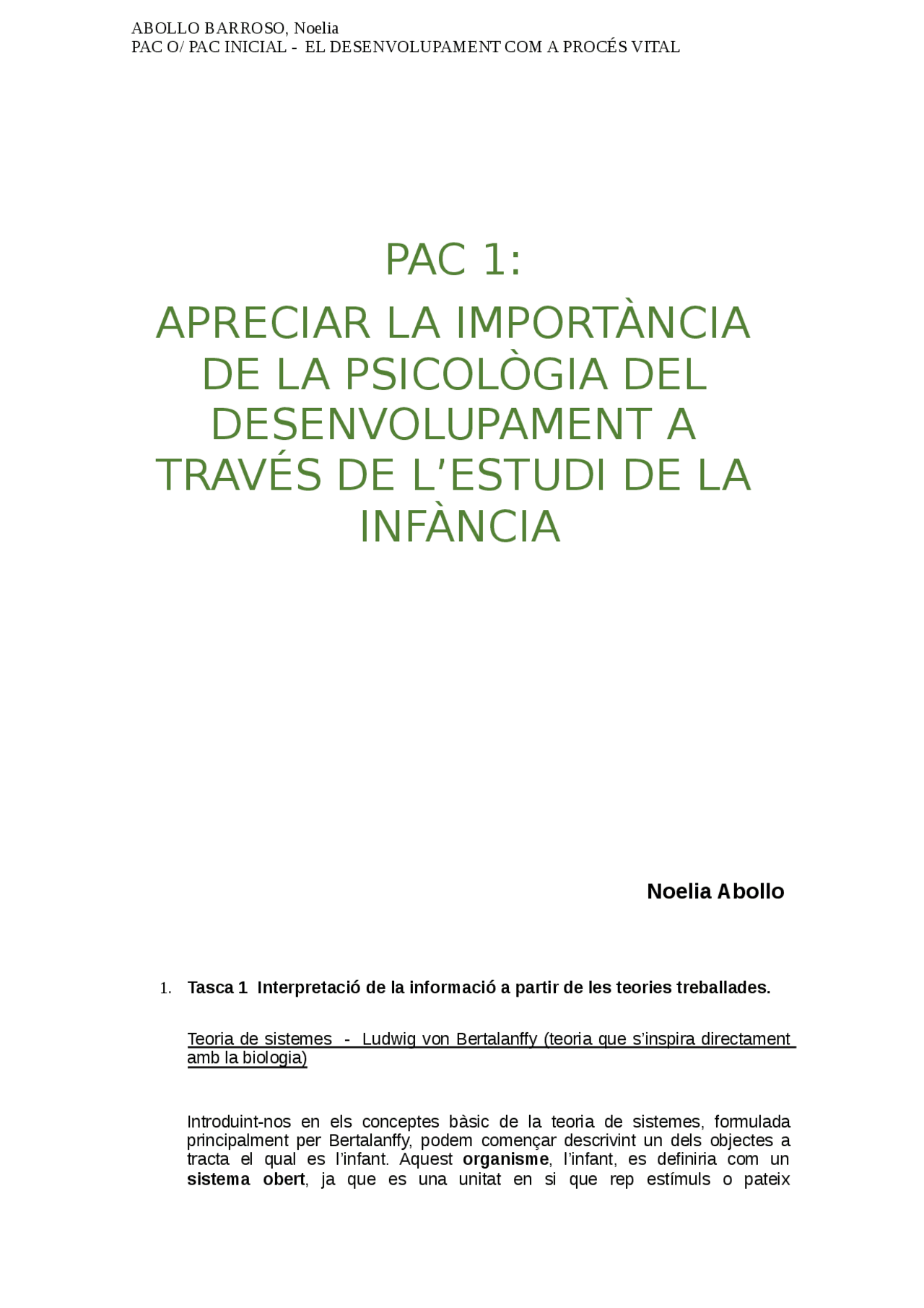 Psicologia Del Desenvolupament Docsity