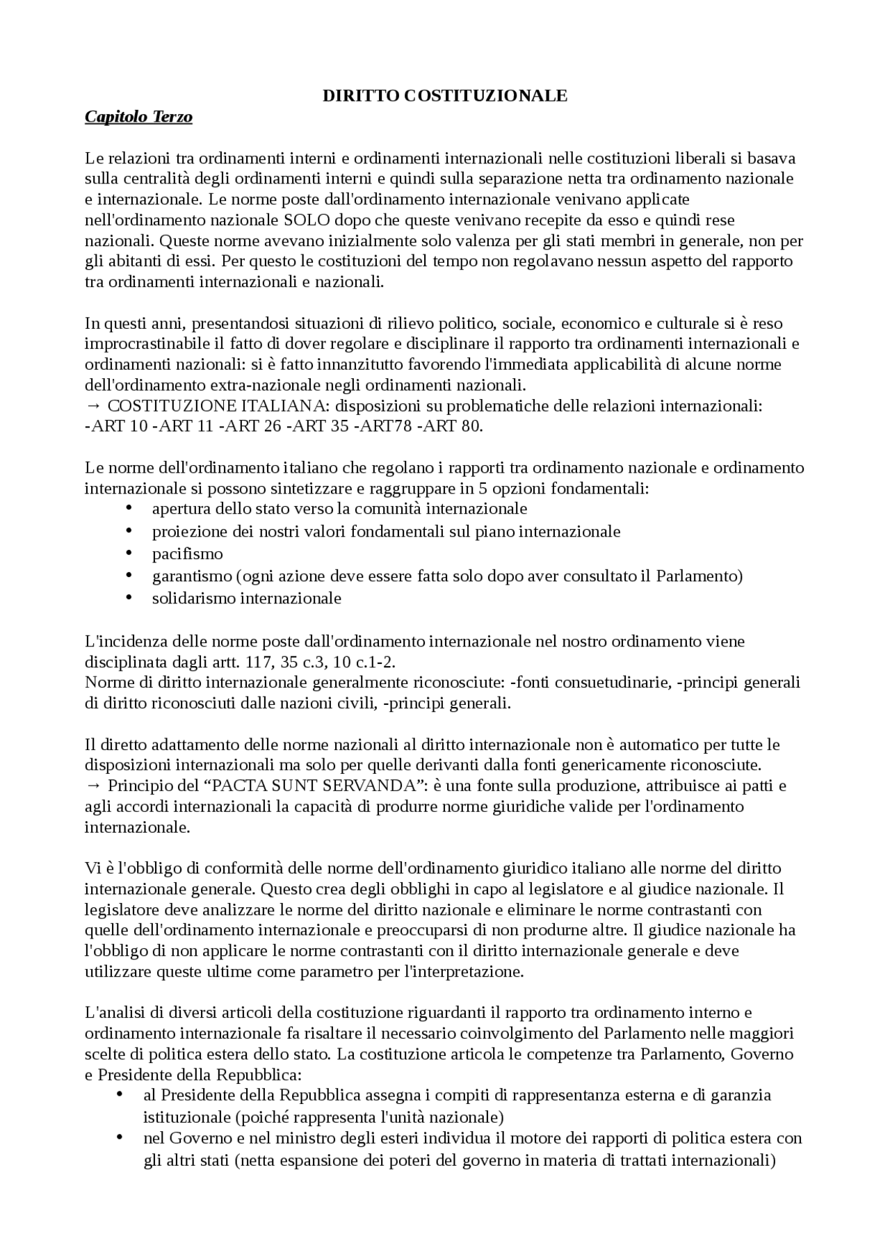 Riassunto Diritto Costituzionale I Libro Rolla Docsity