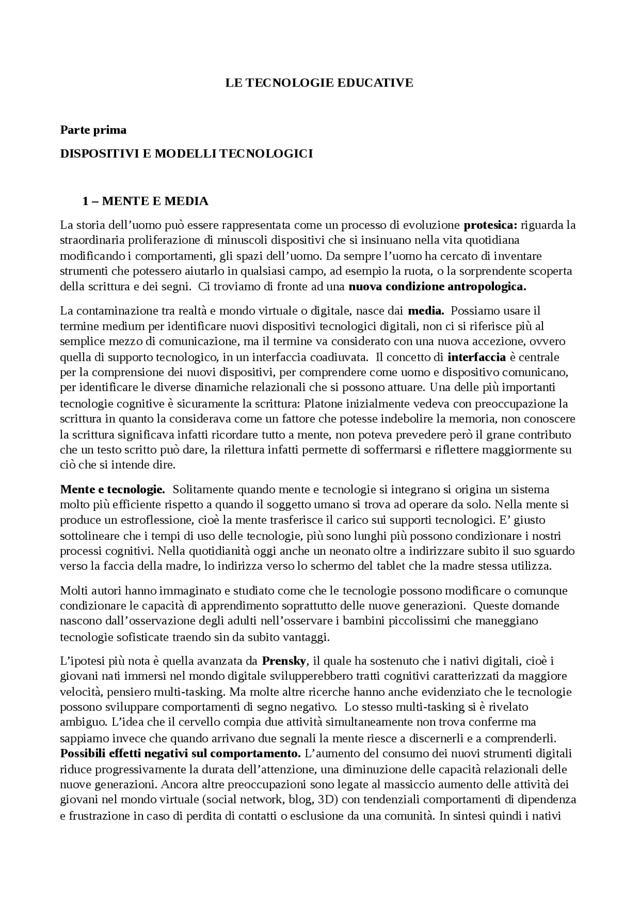 Tecnologie Educative Docsity