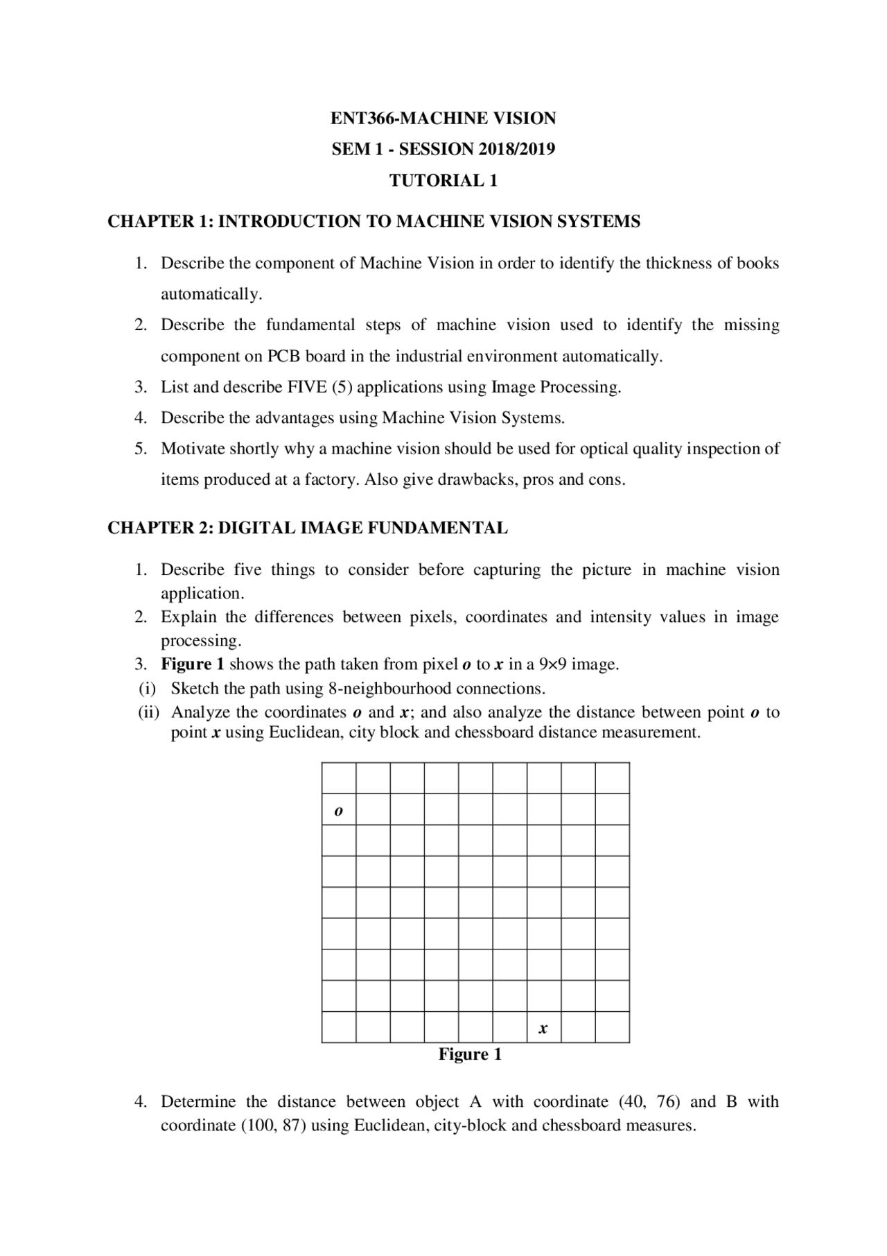 Machine Vision Tutorial Docsity