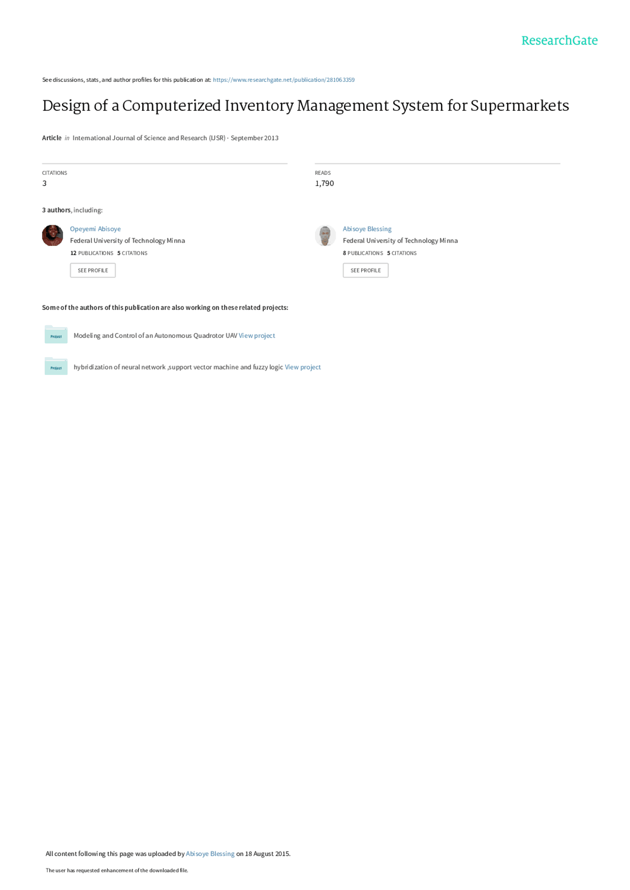 Automated Inventory System - Docsity