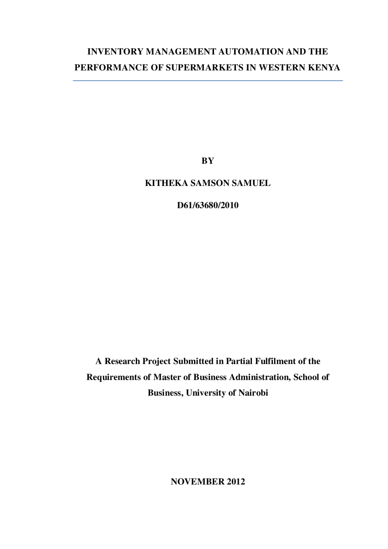 Automated Inventory System - Docsity