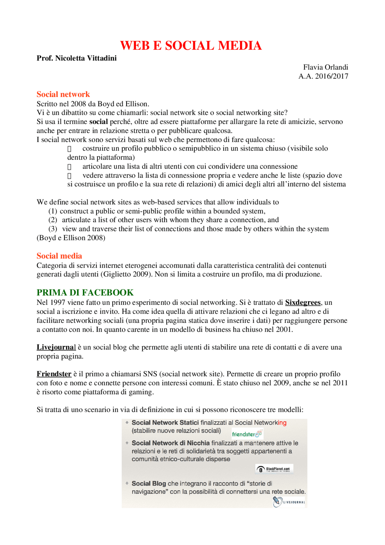 Web E Social Media Primo Modulo Appunti Di Lingue Docsity