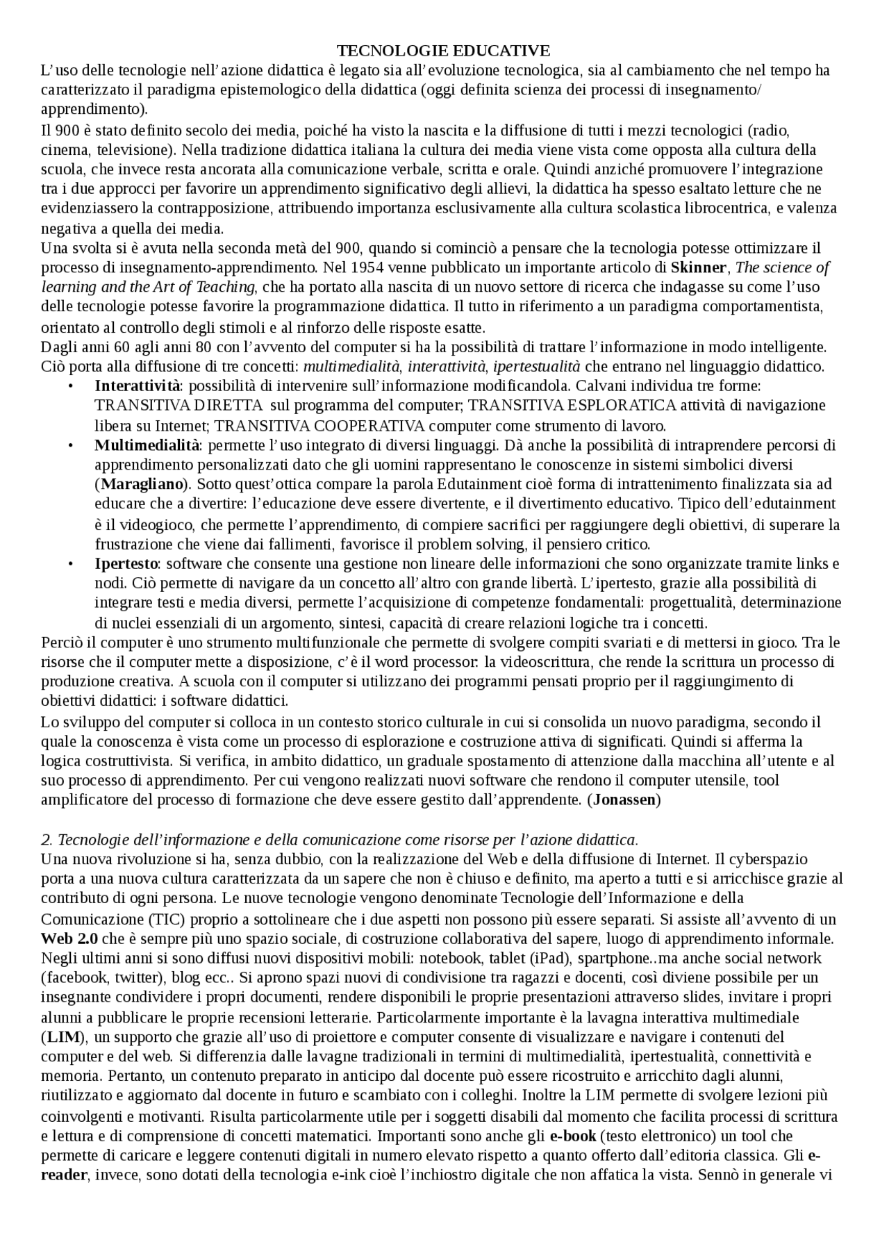 Didattica Generale Riassunto E Slides Docsity