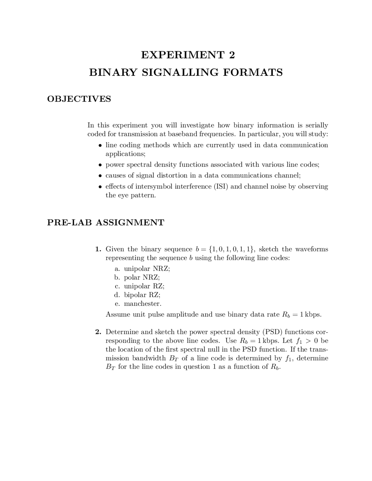 Digital Communication Docsity