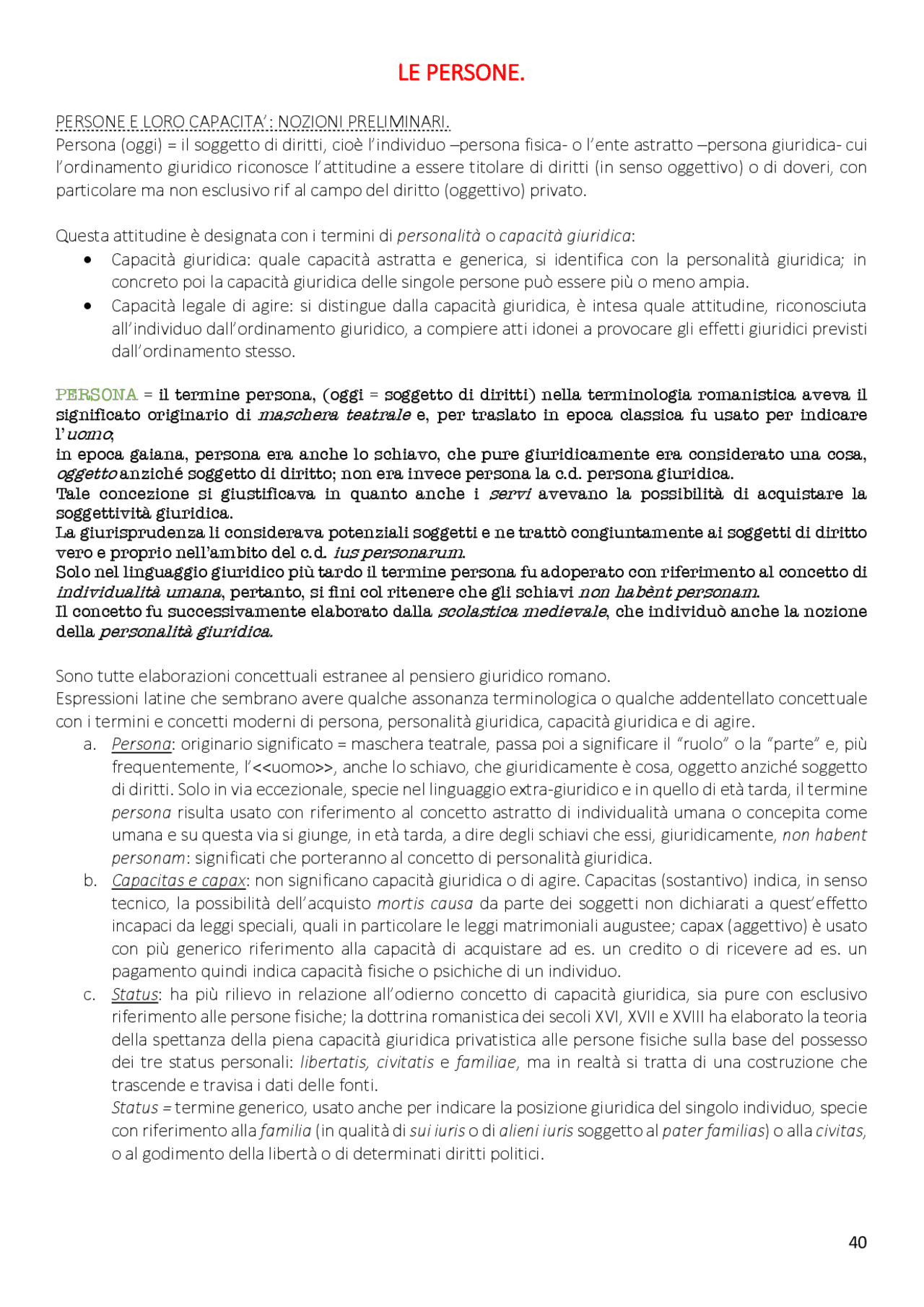 Istituzioni Diritto Romano Burdese Persone Docsity