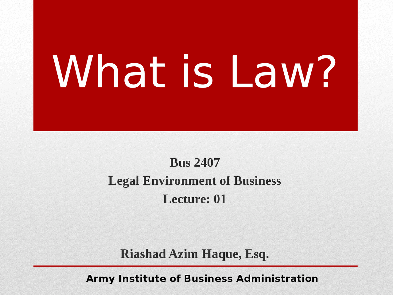Introduction To Law Commercial Law Lecture Series Docsity