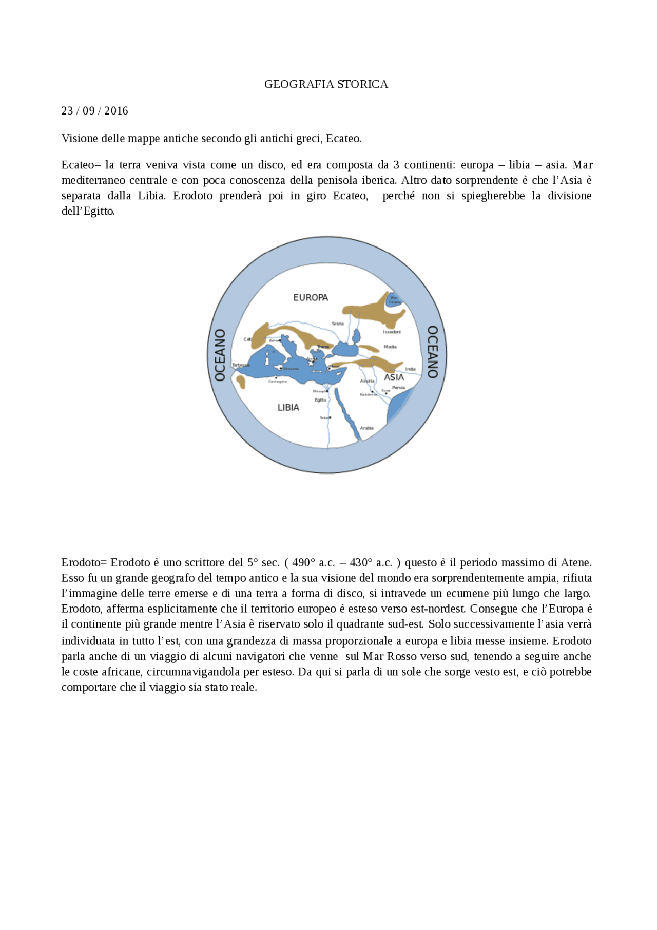 Appunti Geografia Storica Docsity