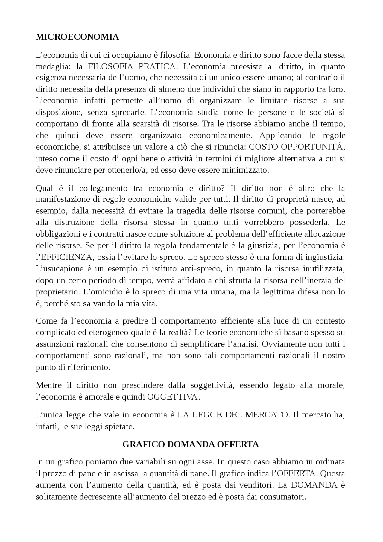 Appunti Micro E Macroeconomia Docsity