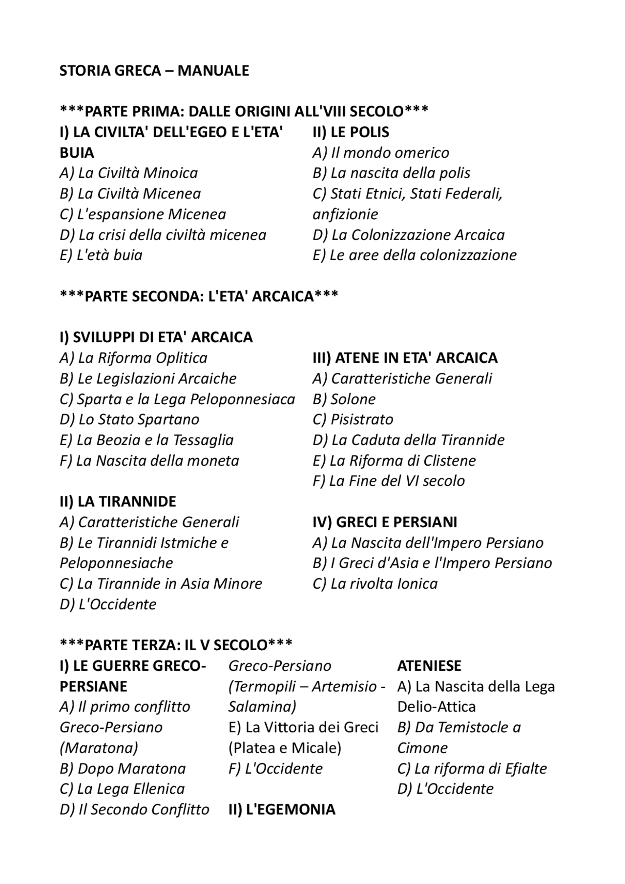 Manuale Di Storia Greca Corsaro Gallo Docsity