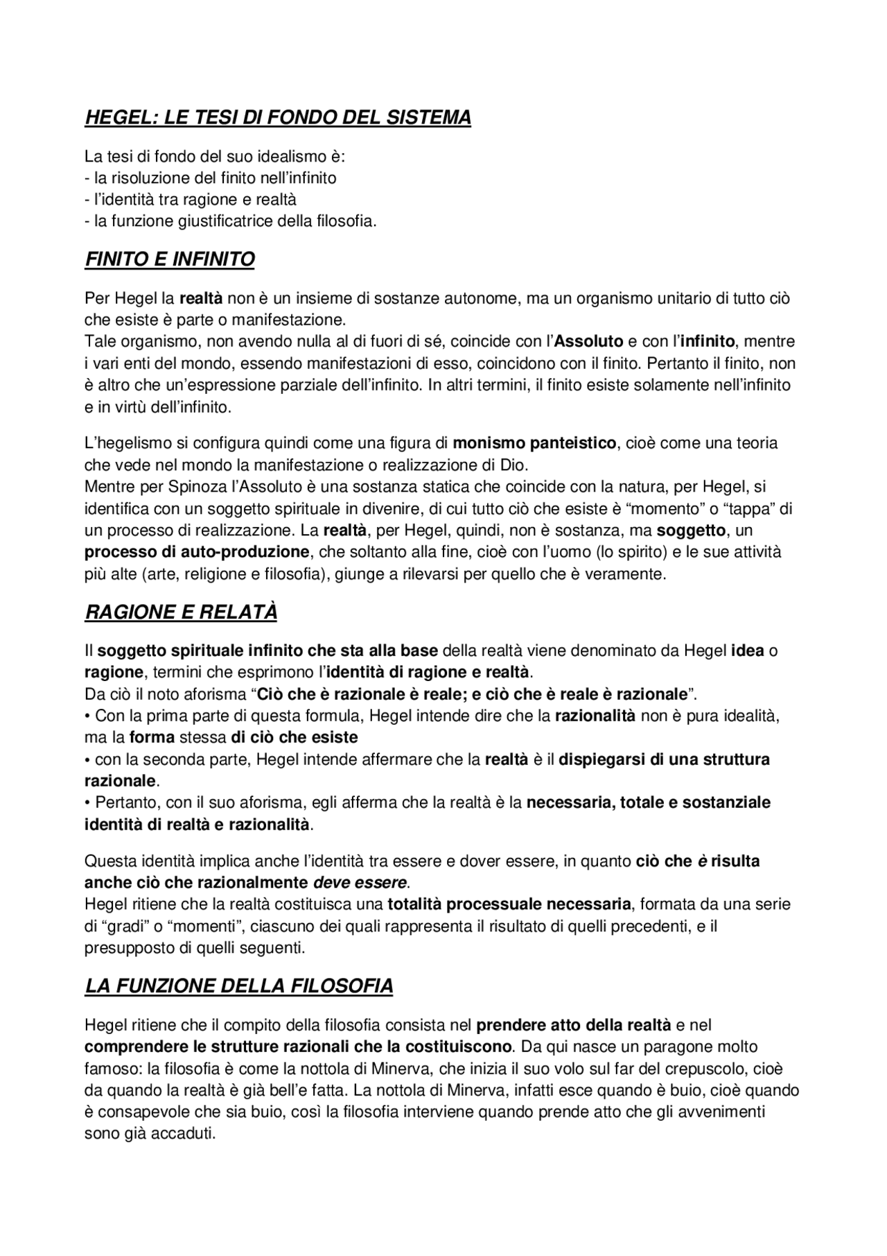 Hegel Idealismo In Filosofia Schemi E Mappe Concettuali Di