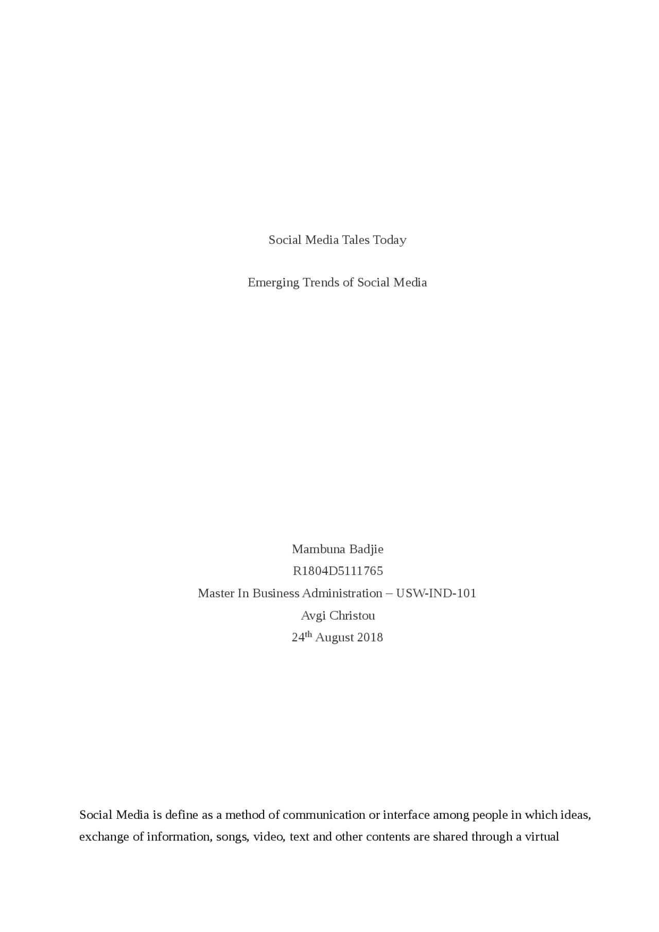 Assignment 4 Develop An Essay Docsity