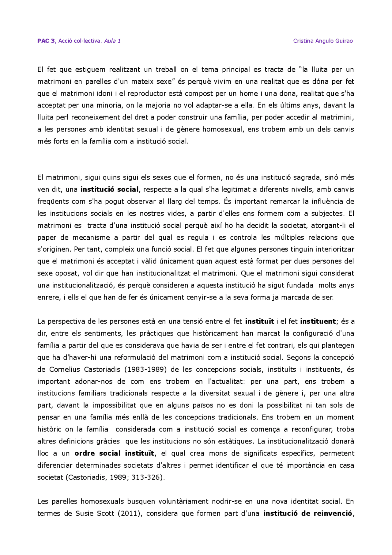 Acció Col·lectiva Pac 3 Docsity
