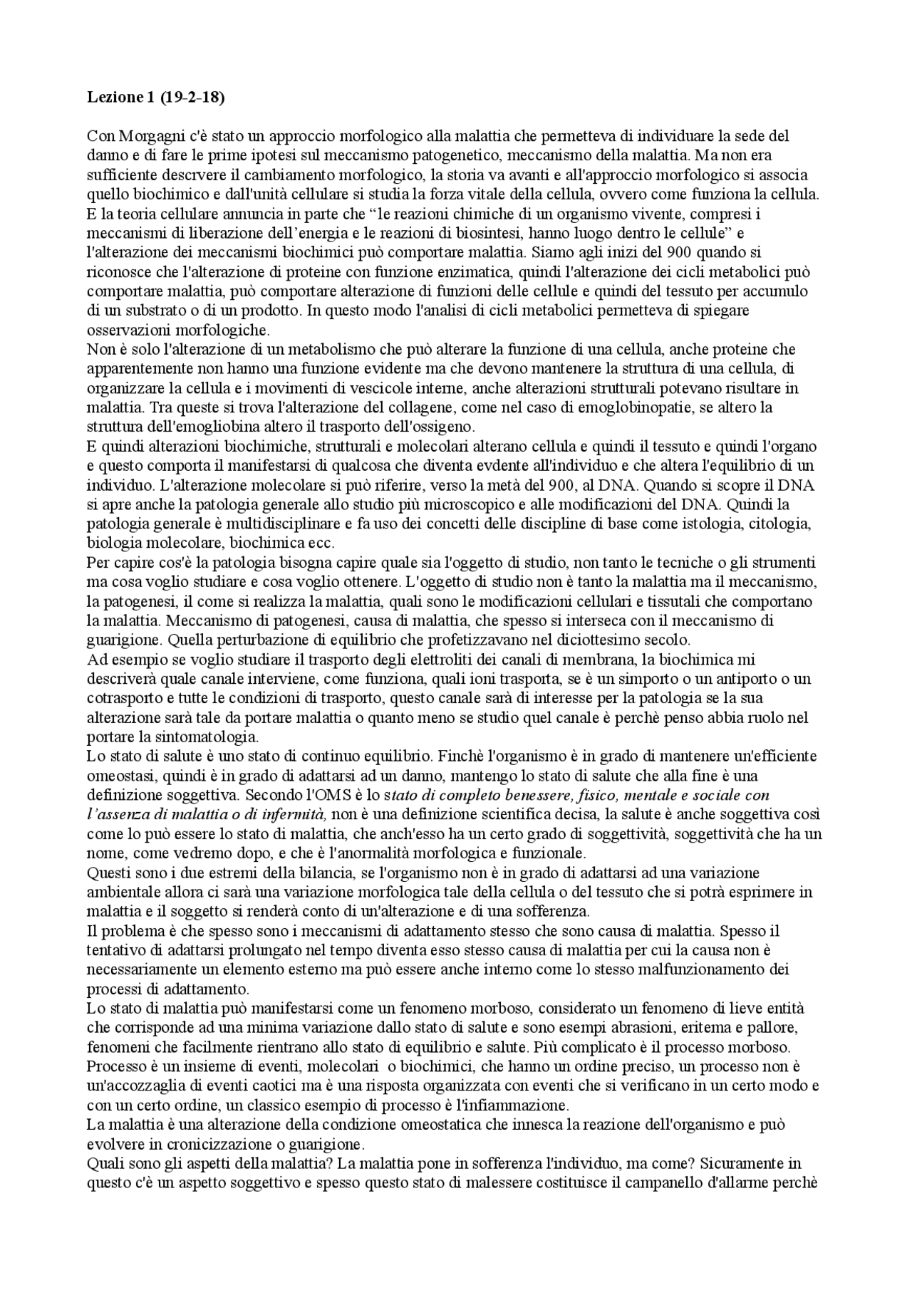 Patologia Generale Appunti Docsity