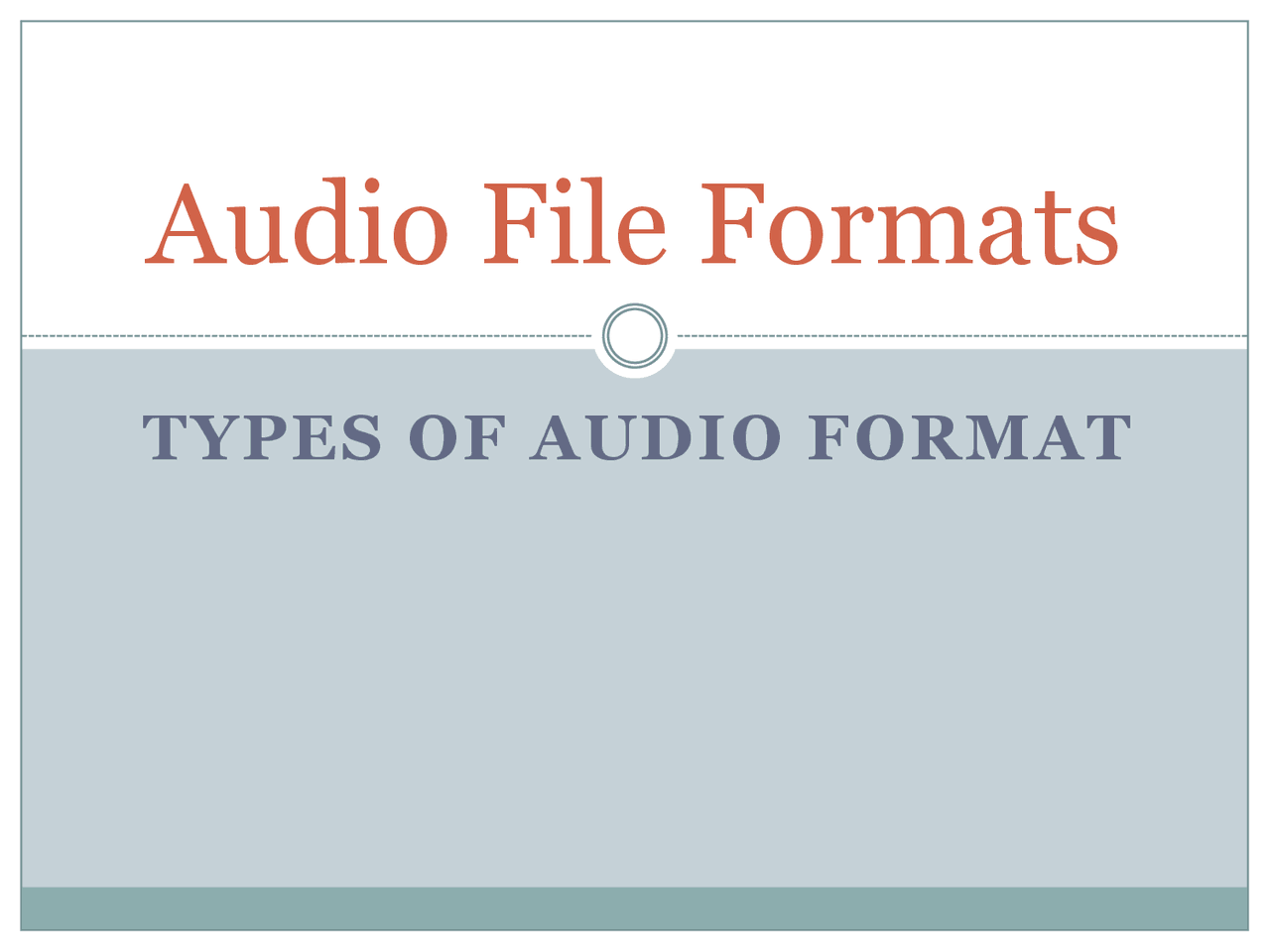 Audio Visual Communnication - Docsity
