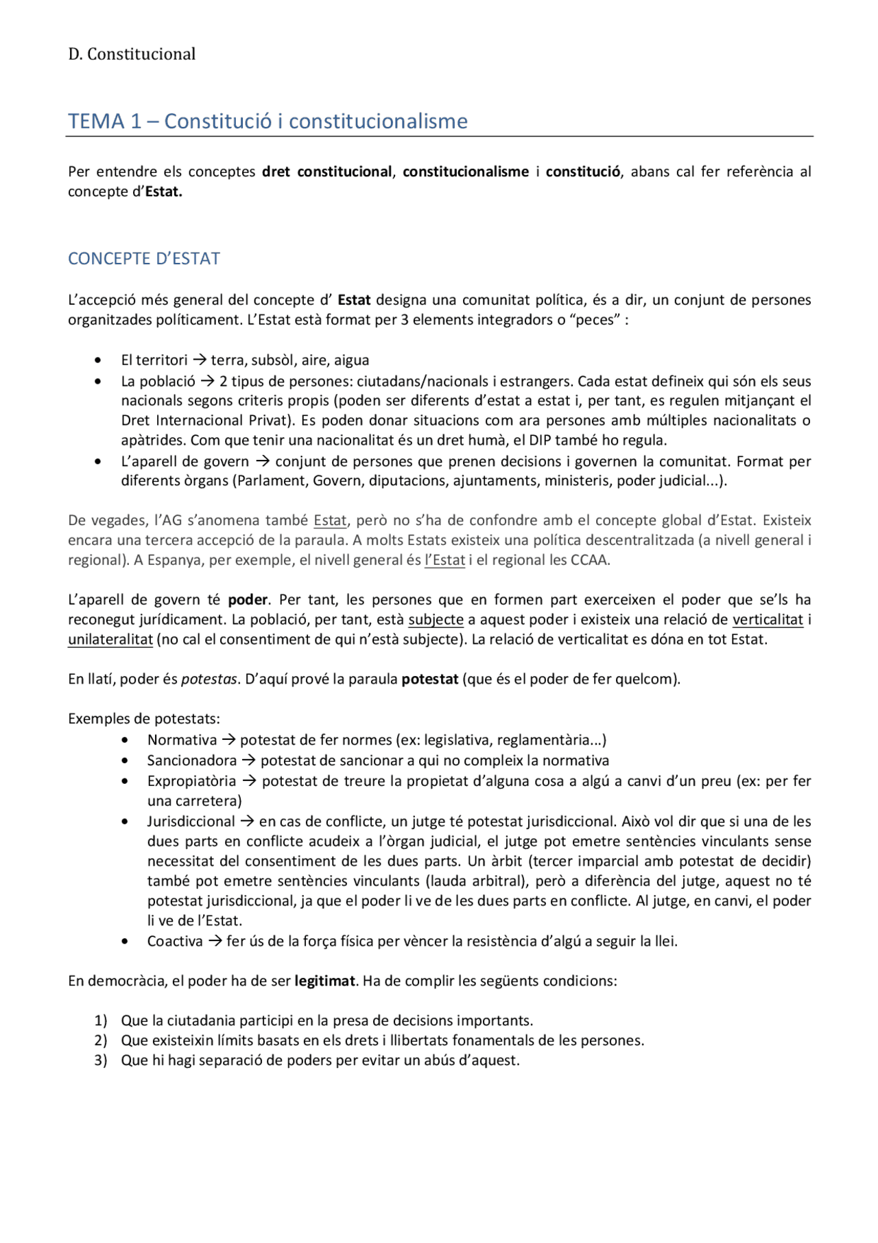 Apunts De Dret Constitucional De 1r De Dret Upf Docsity