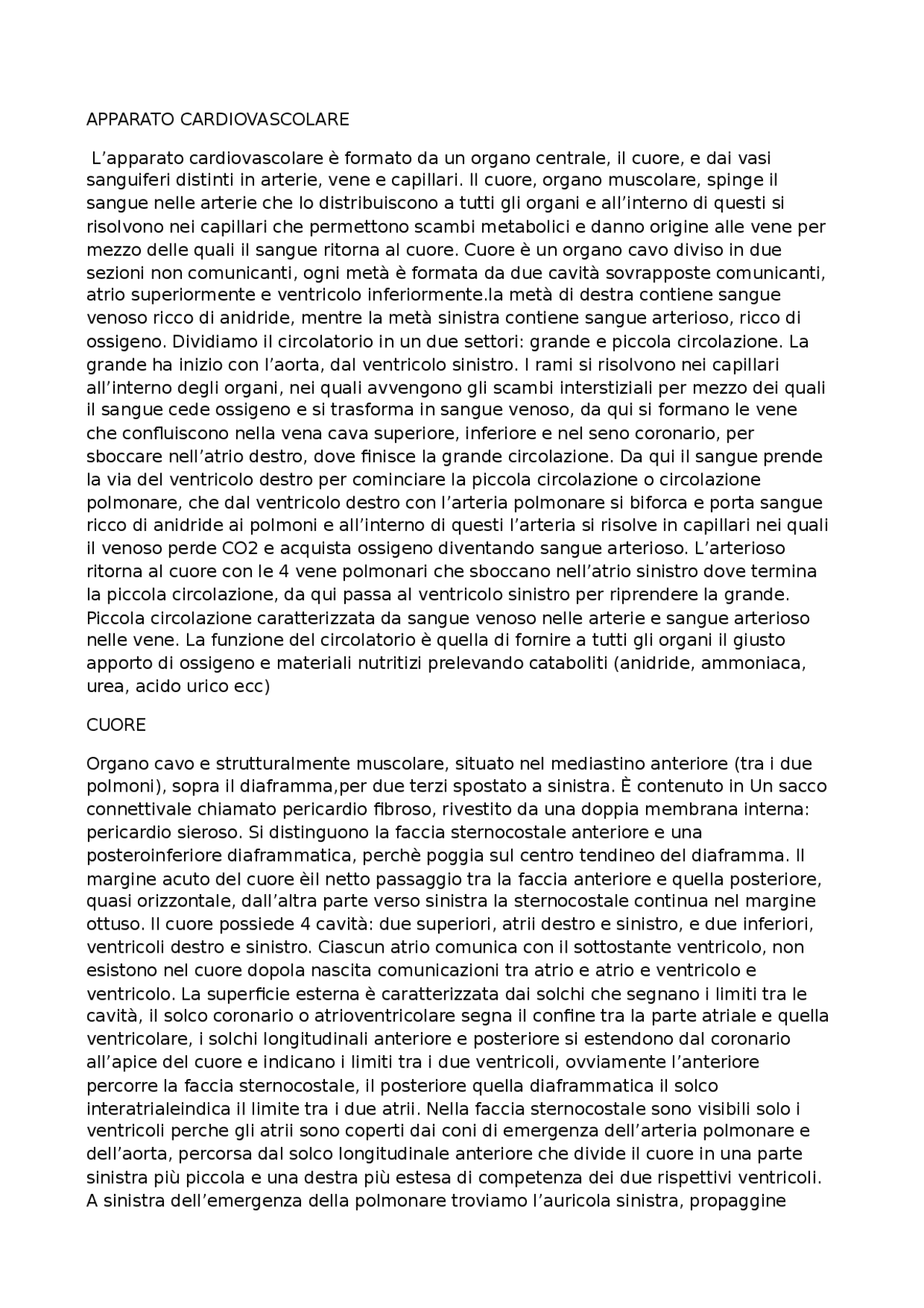 Anatomia 2e3 Riassunti Completi Corso Scienze Motorie Docsity